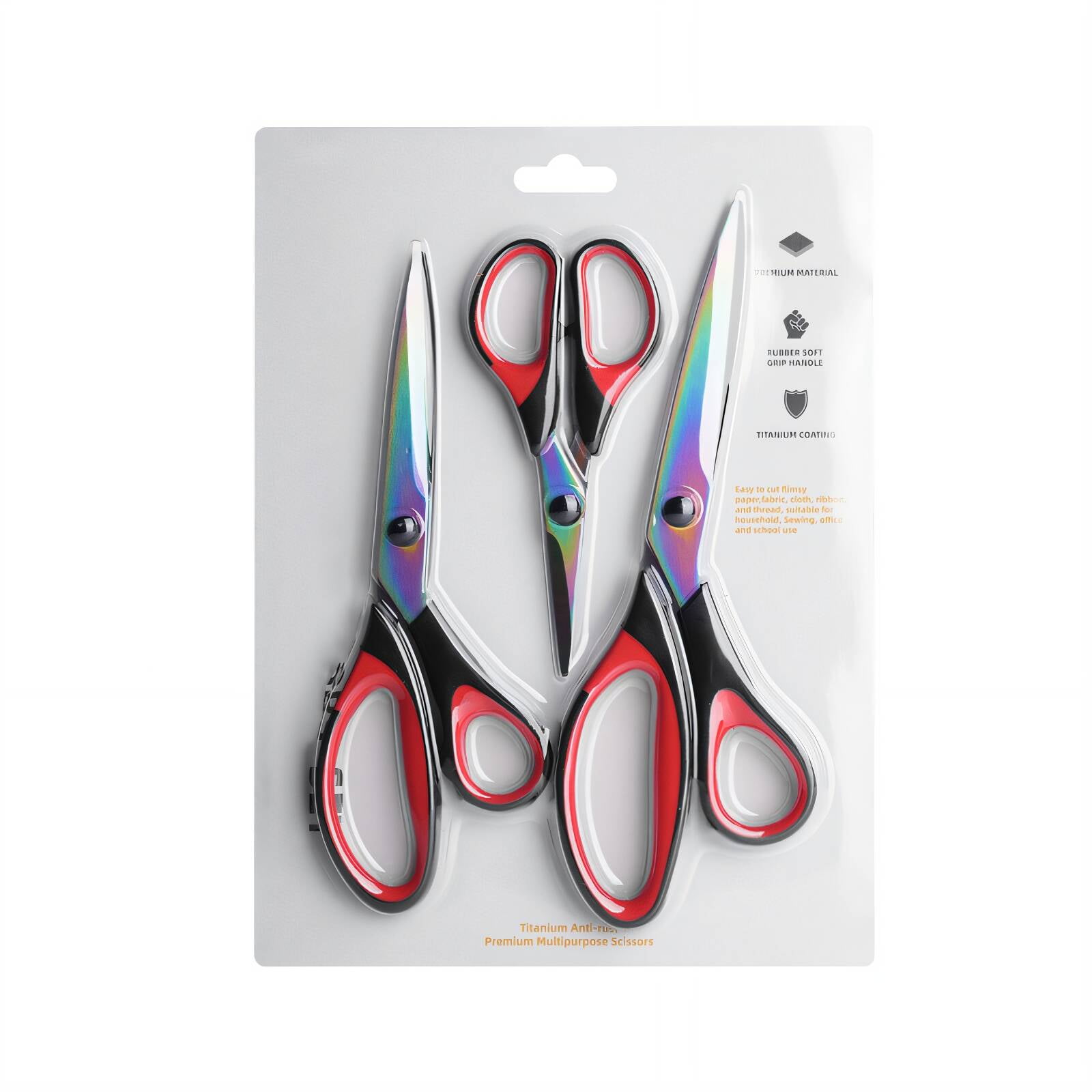 FACEGA 3Pcs Fabric Scissors Rounded Blade Sewing Scissors for Office ...