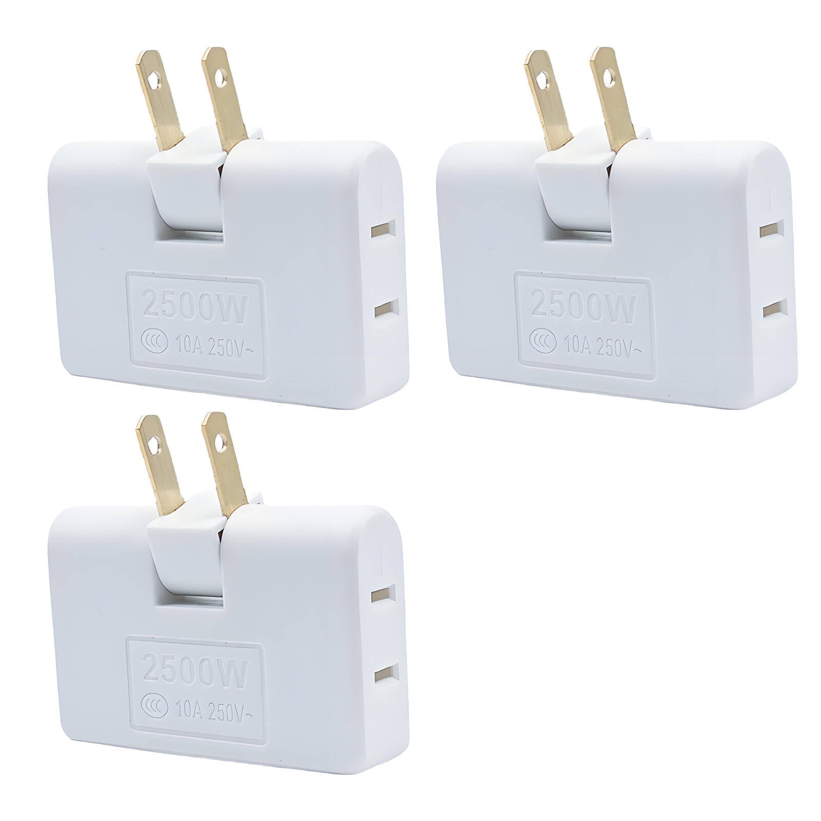 FACEGA 3Pcs Flat Outlet Extender Slim Wall Mount Flat Wall Plug 180 ...