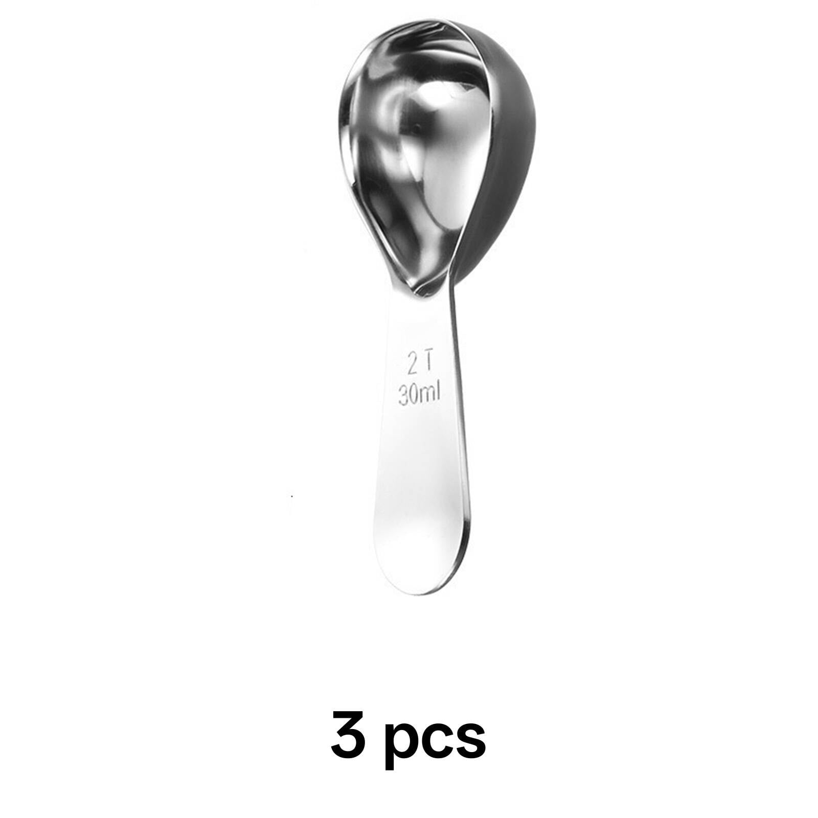 FACEGA 3Pcs Measuring Spoons Oil-Resistant Stainless Steel Ladle ...