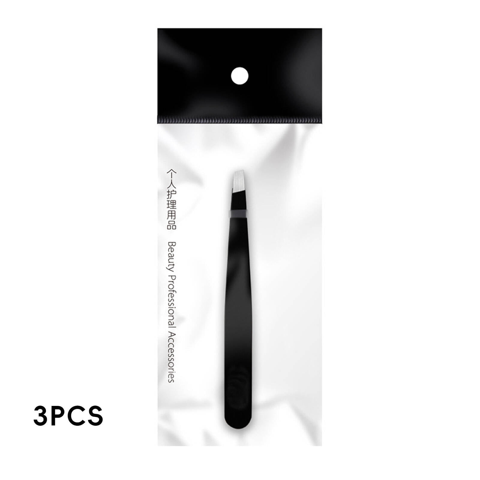 FACEGA 3Pcs Tweezers,Slightly Angled Tip Design Long Tweezers,Stainless ...