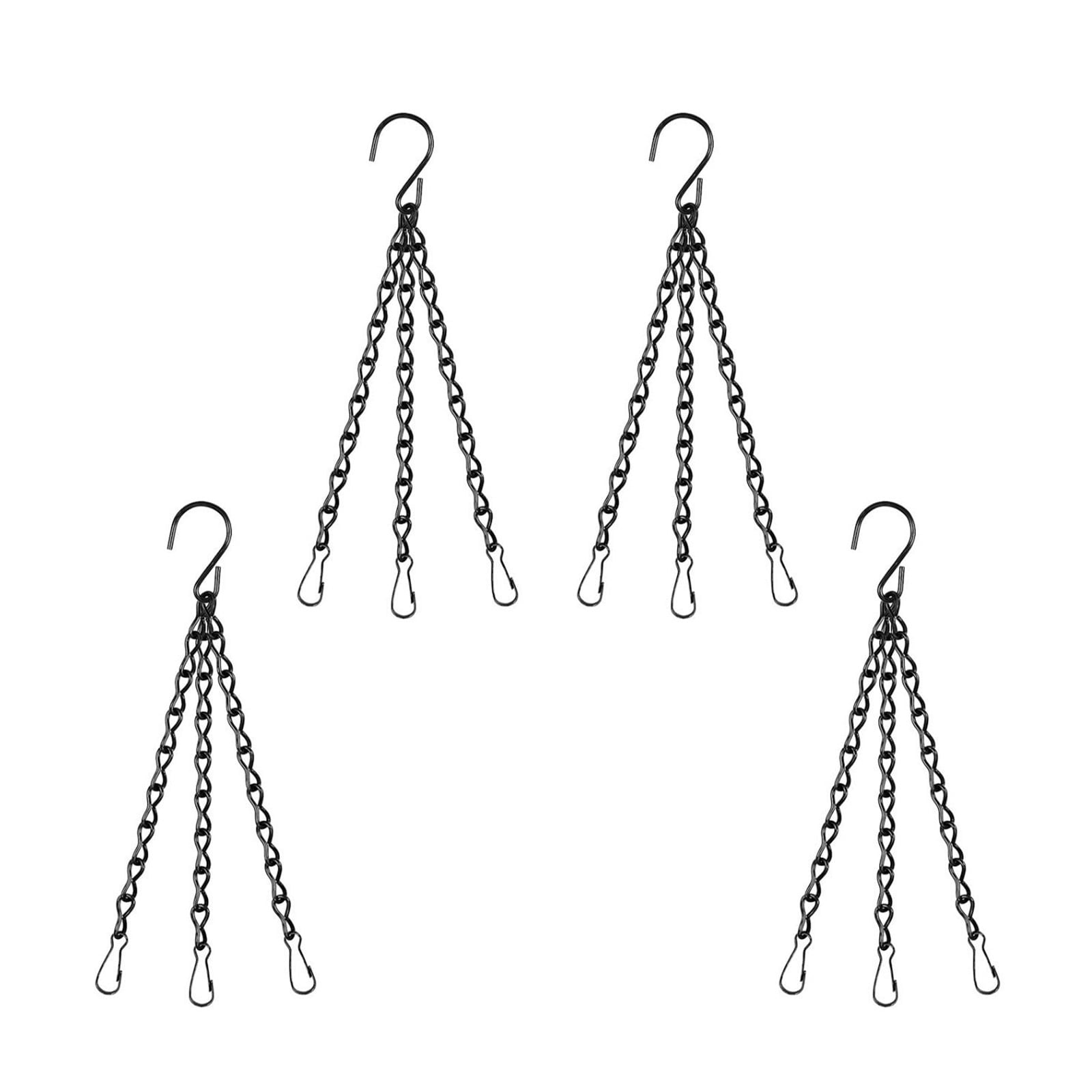 FACEGA 4-Pcs Hanging Basket Chains,Black Chain For Hanging, Durable ...