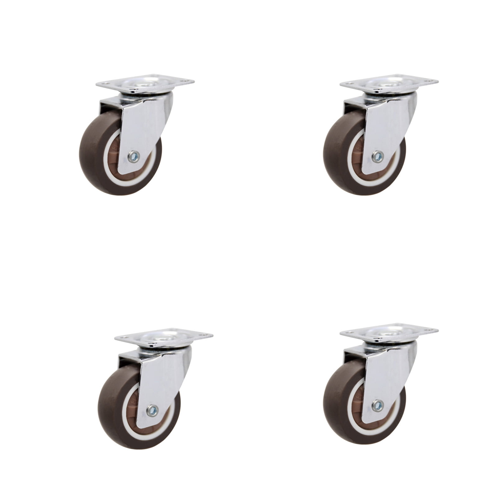 FACEGA 4Pcs Casters, Lightweight Silent TPR Wheels Heavy Duty Swivel ...