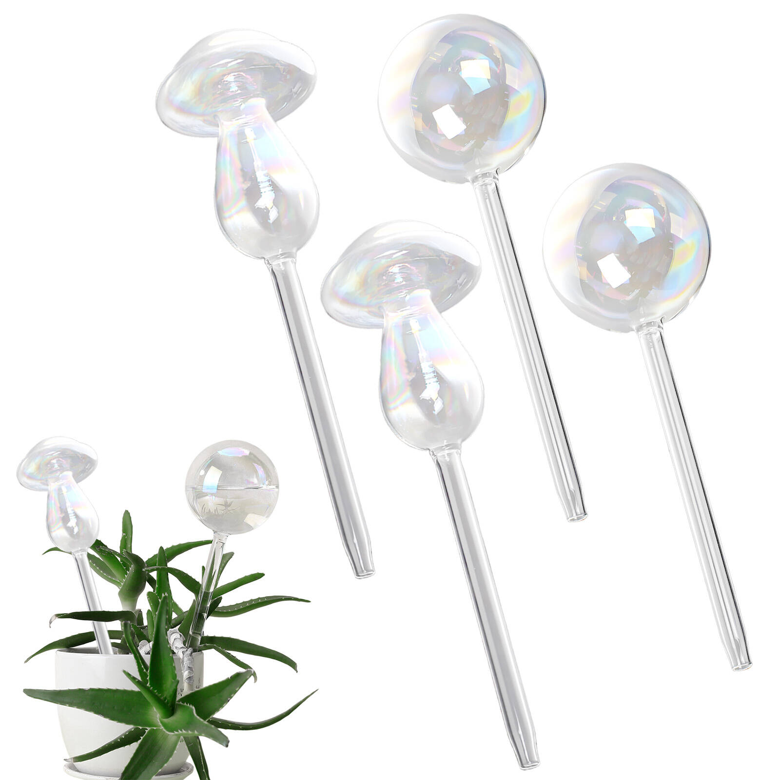 FACEGA 4Pcs Plant Watering Globes,Easy Bottom Watering Plant ...
