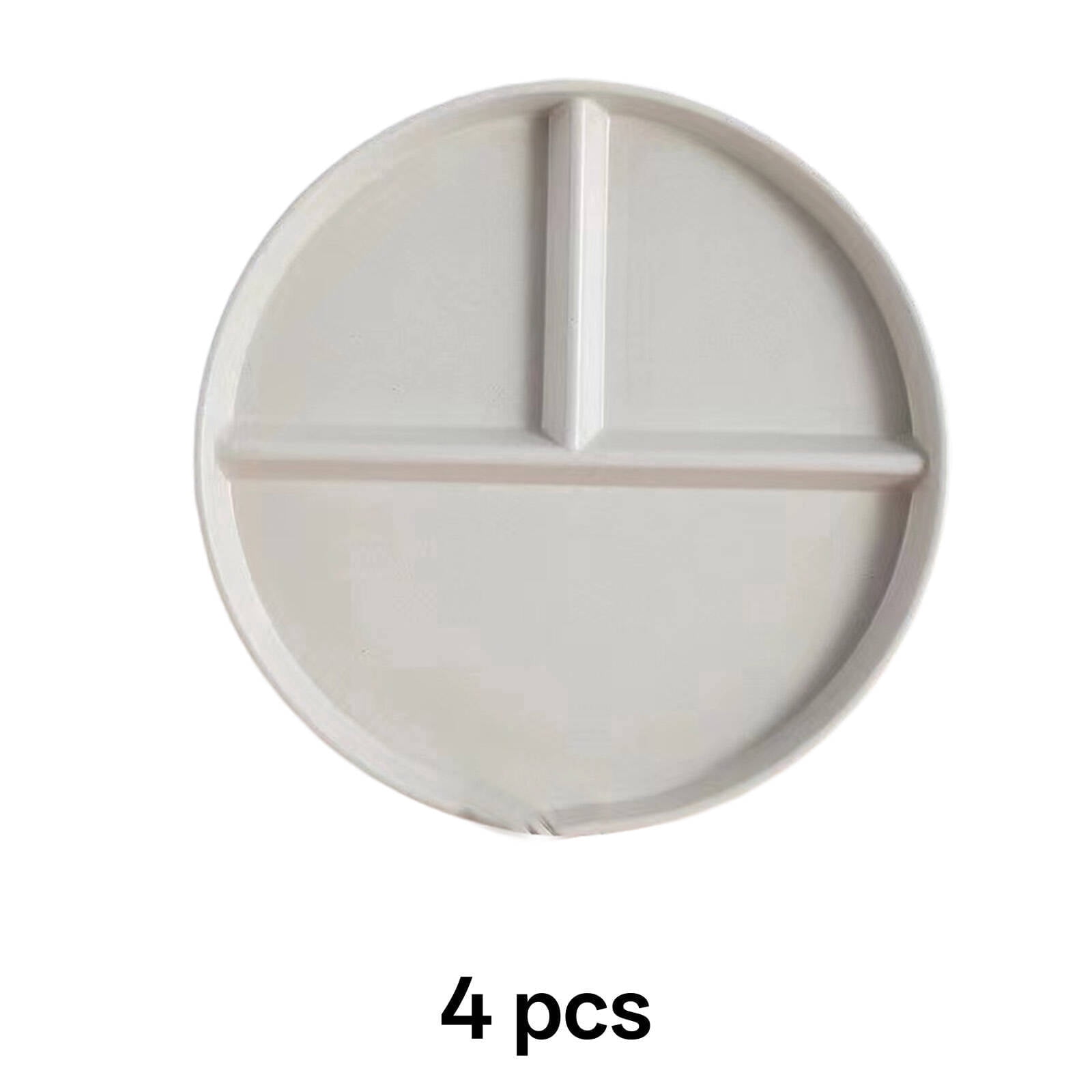 FACEGA 4Pcs Portion Control Plate,Durable Divided Plate with 3 ...