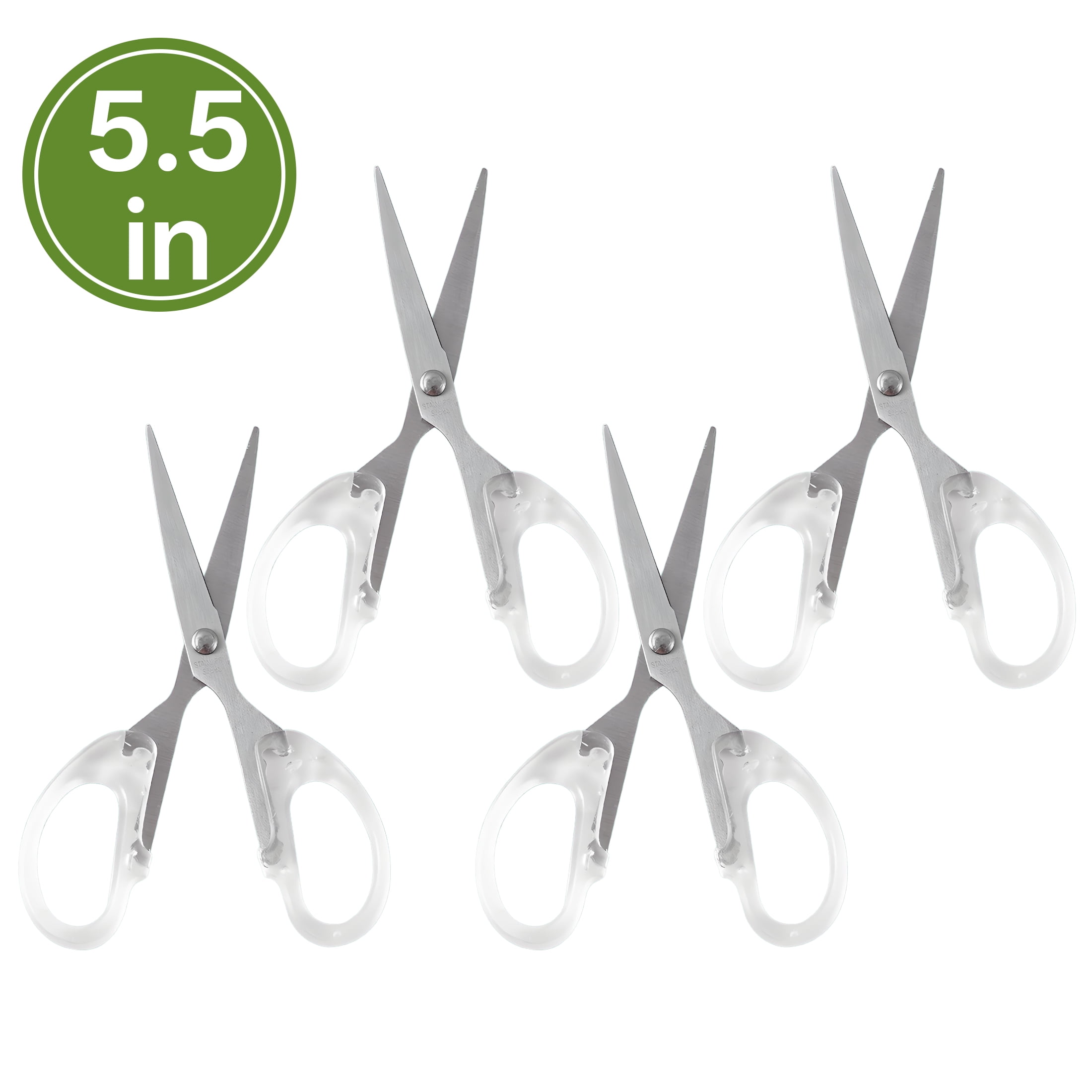 FACEGA 4Pcs Scissors All Purpose,Pointed 5.5" Teacher Scissors,Plastic ...
