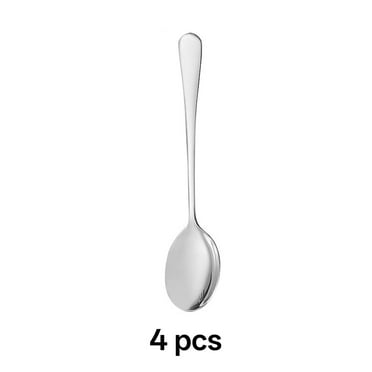 Wooden Spoons for Eating, 6 Pieces Natural Wood Eating Spoon, 7 Inch ...