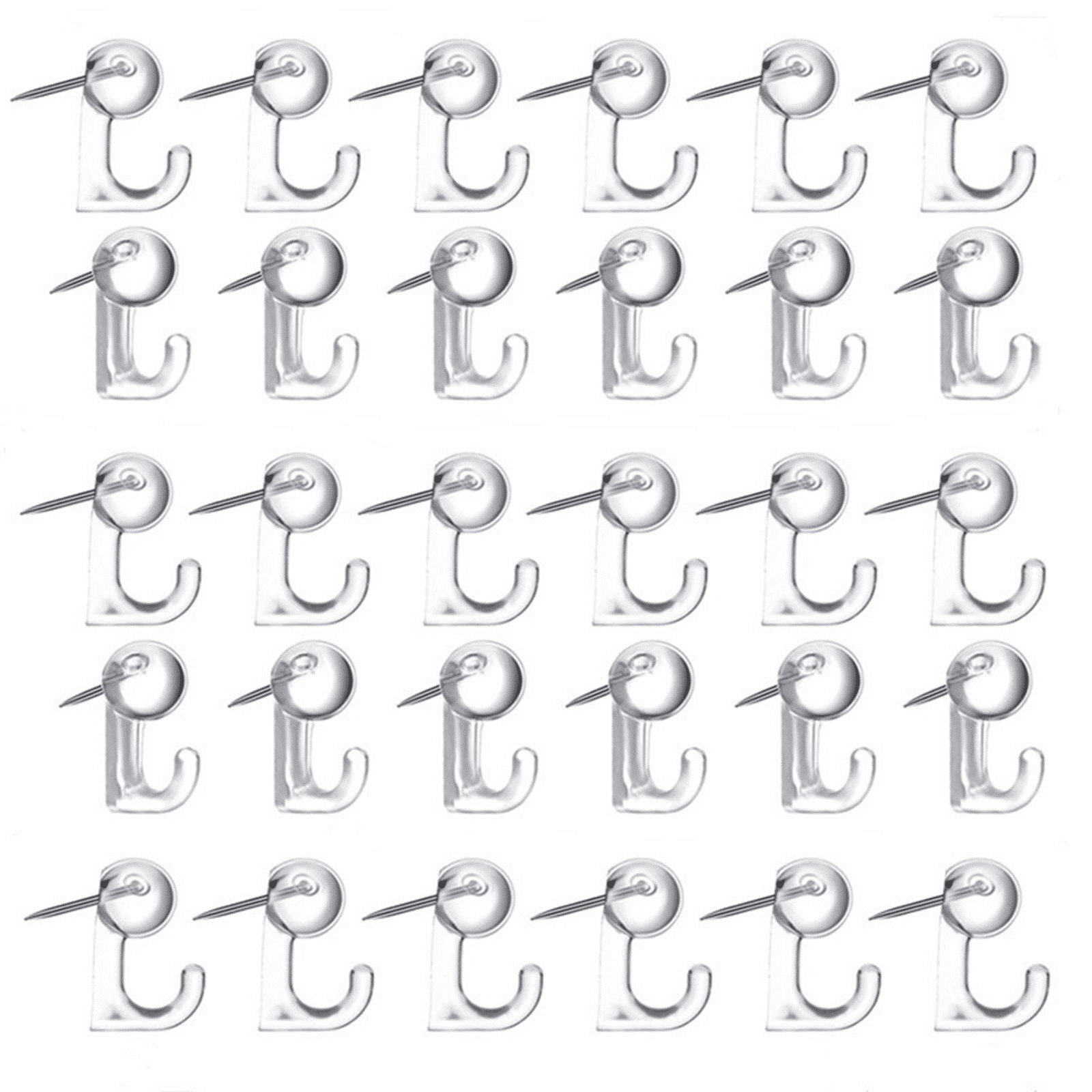 FACEGA 50 Pcs Thumb Tacks,Versatile Use Mop and Broom Holder Wall Mount ...
