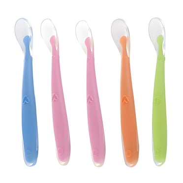 Nuby Baby's First Spoons Feeding Utensils for Babies 3 Count Silicone ...