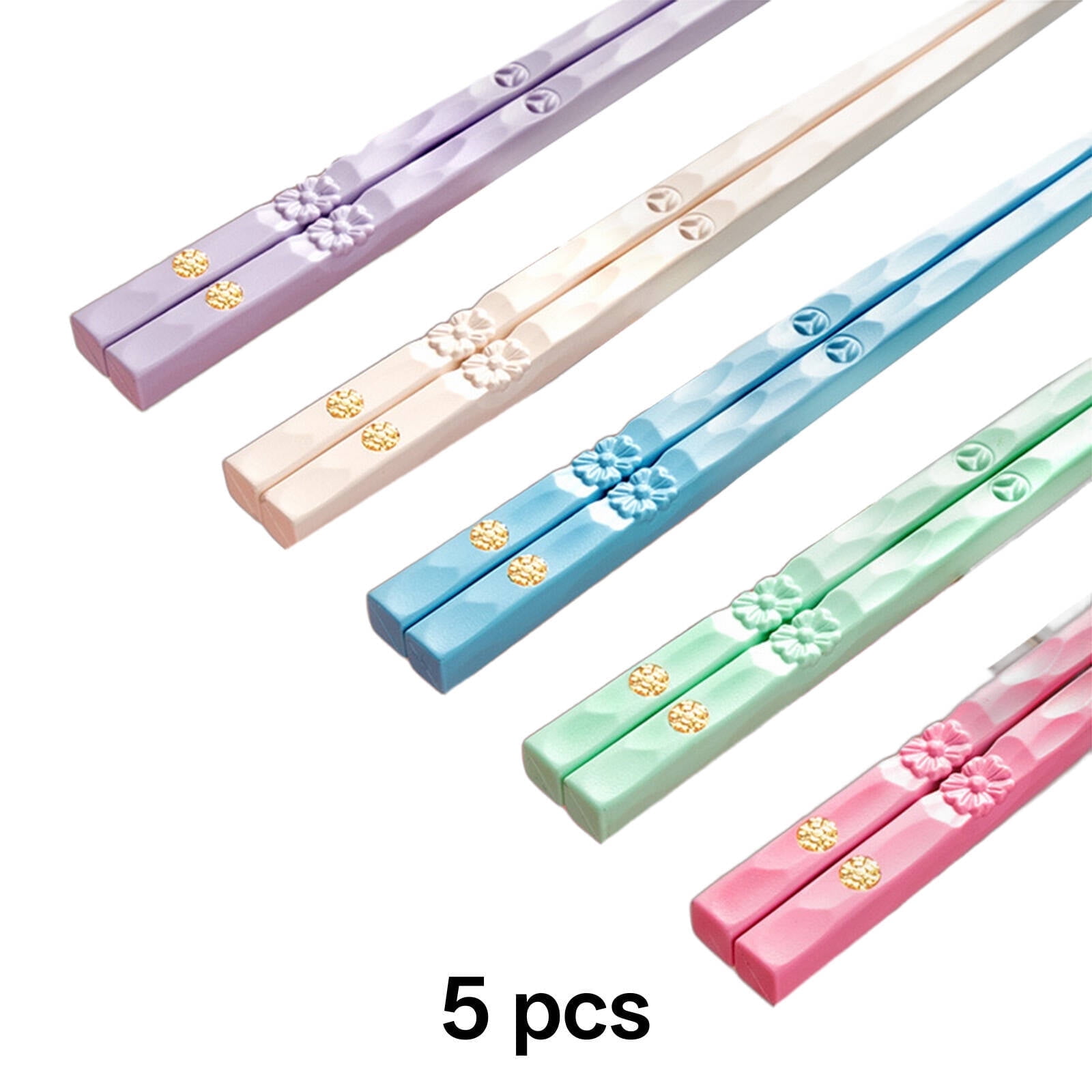 FACEGA 5Pcs Chopsticks Reusable,Chopsticks Set Metal Chopsticks,High ...