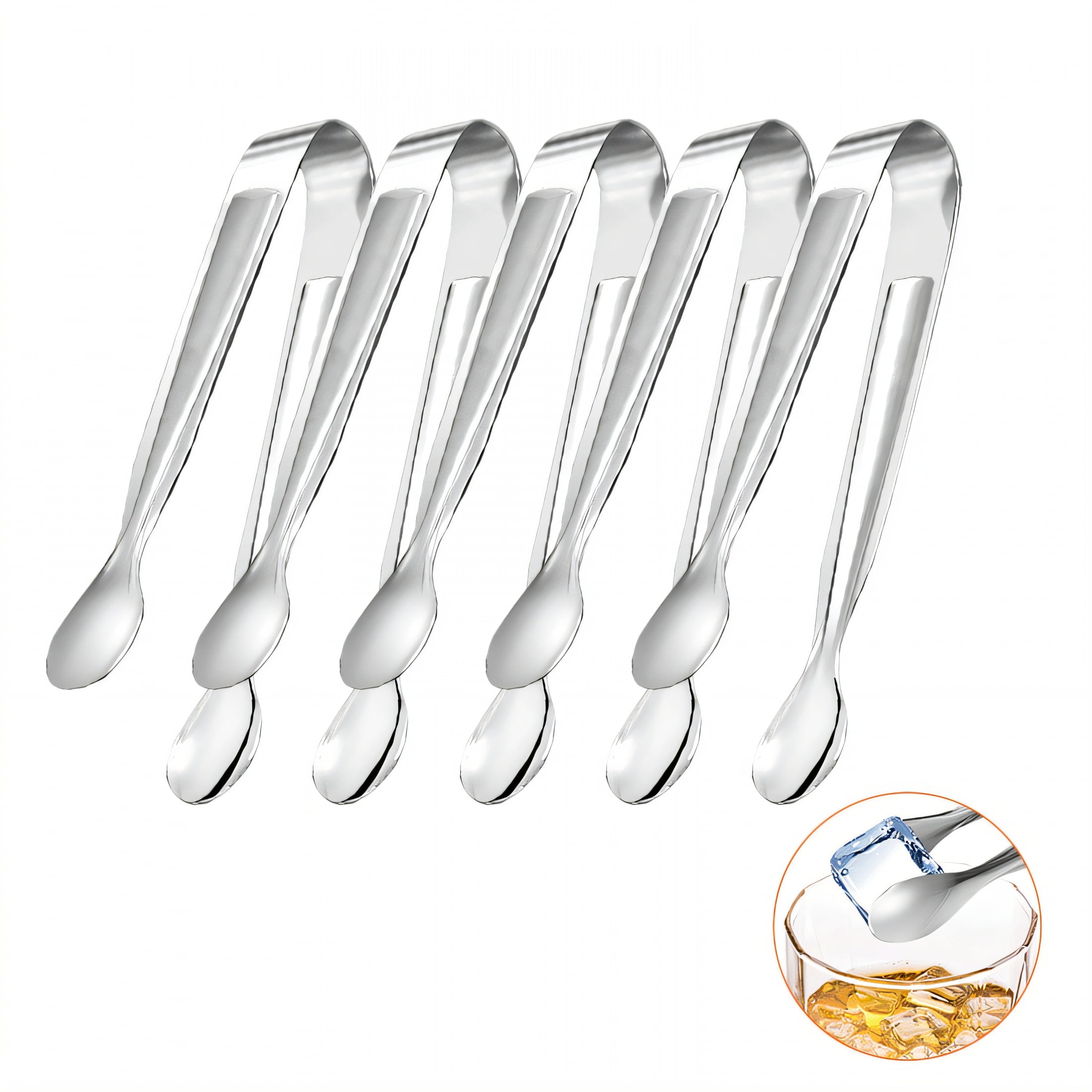 FACEGA 5Pcs Metal Tongs,Round Head Clamp Stainless Steel Tongs for ...