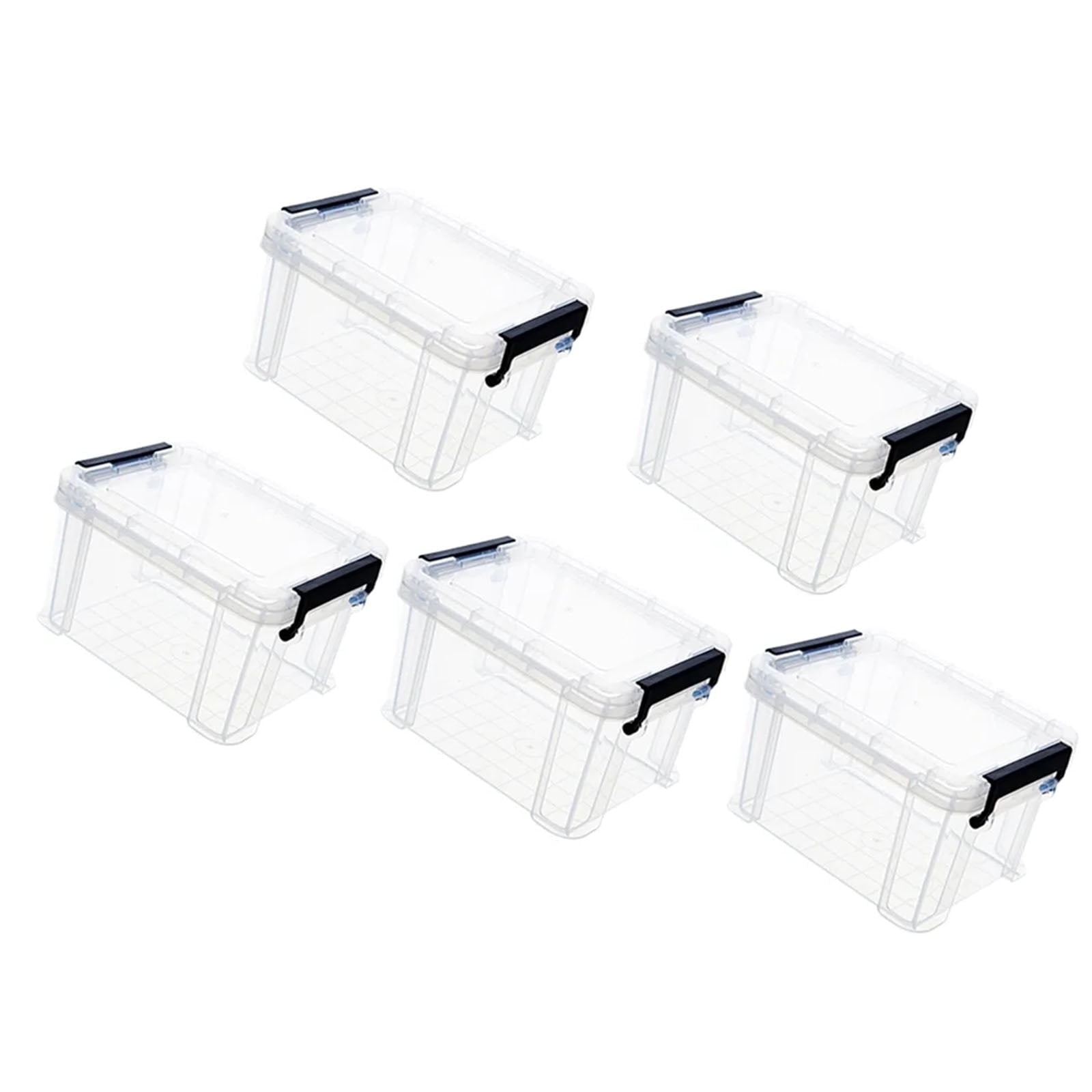 FACEGA 5Pcs Small Plastic Storage Bins with Lids,Transparent Storage ...