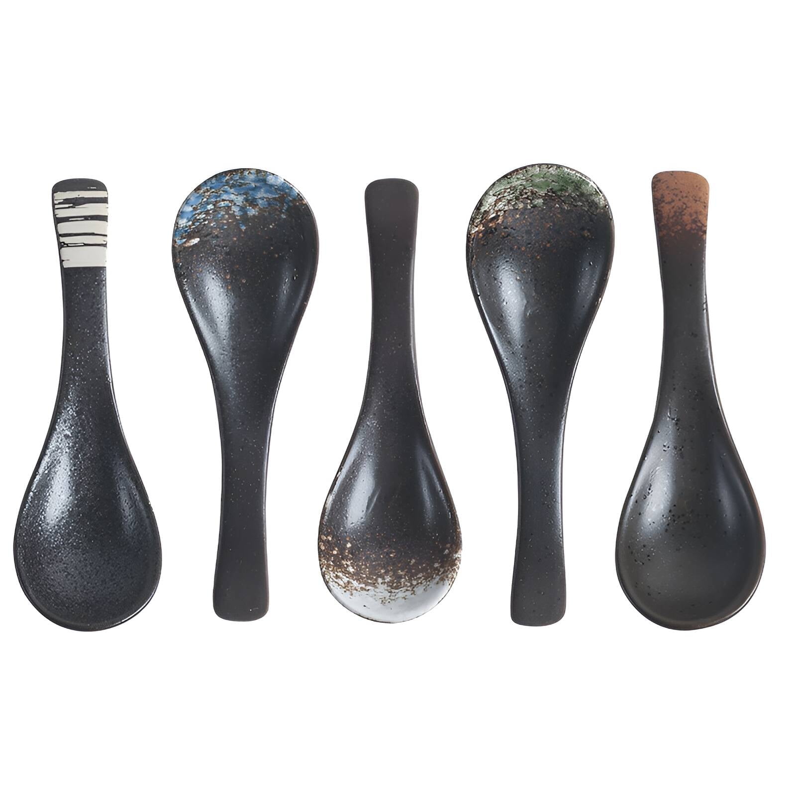FACEGA 5Pcs Soup Spoons,Vintage Japanese Design Espresso Spoons,Adds ...