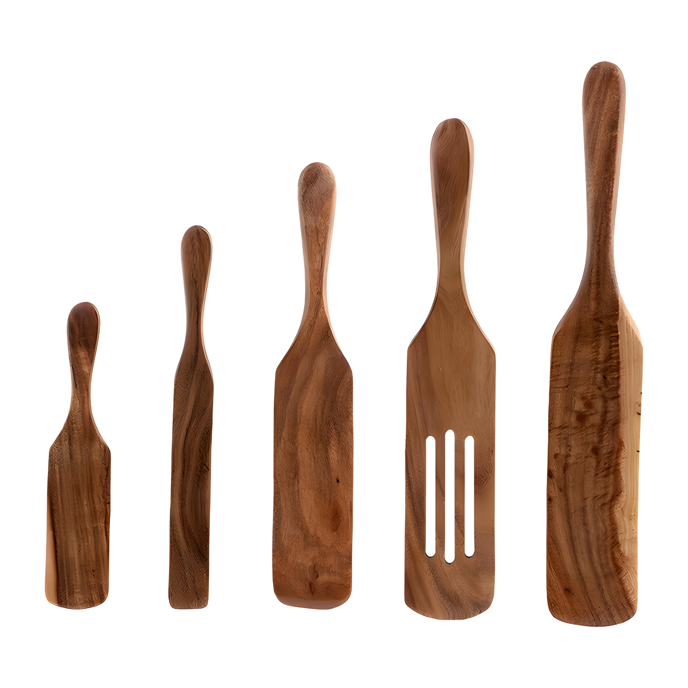 FACEGA 5Pcs Wooden Utensil Set Teak Wooden Kitchen Utensil Set ...