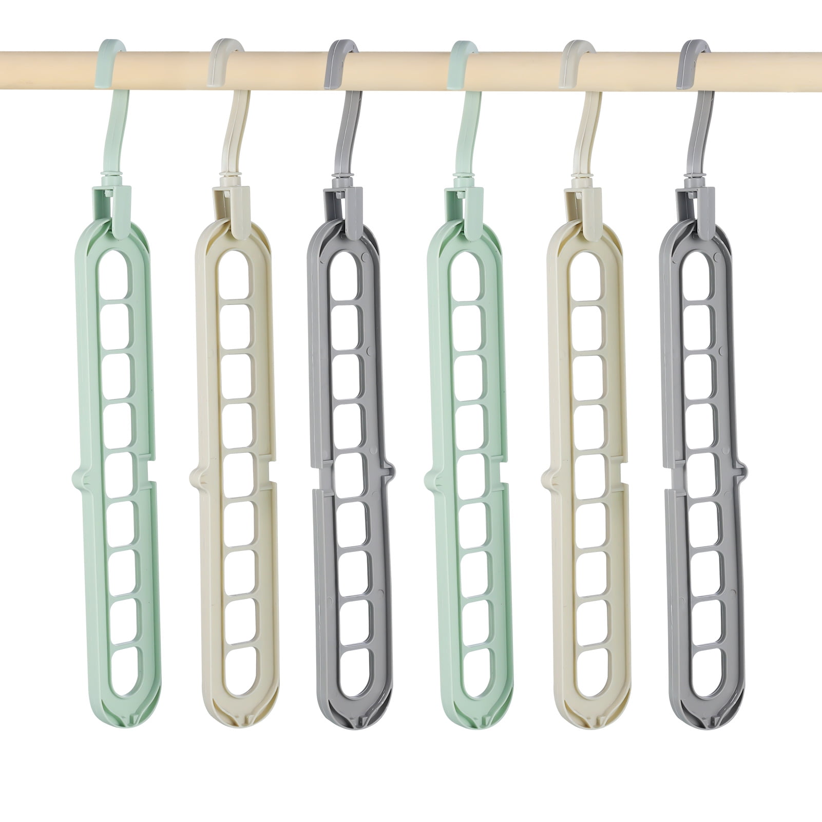 FACEGA 6 Pcs Hangers,Space-Saving Closet Organizers and Storage,360 ...