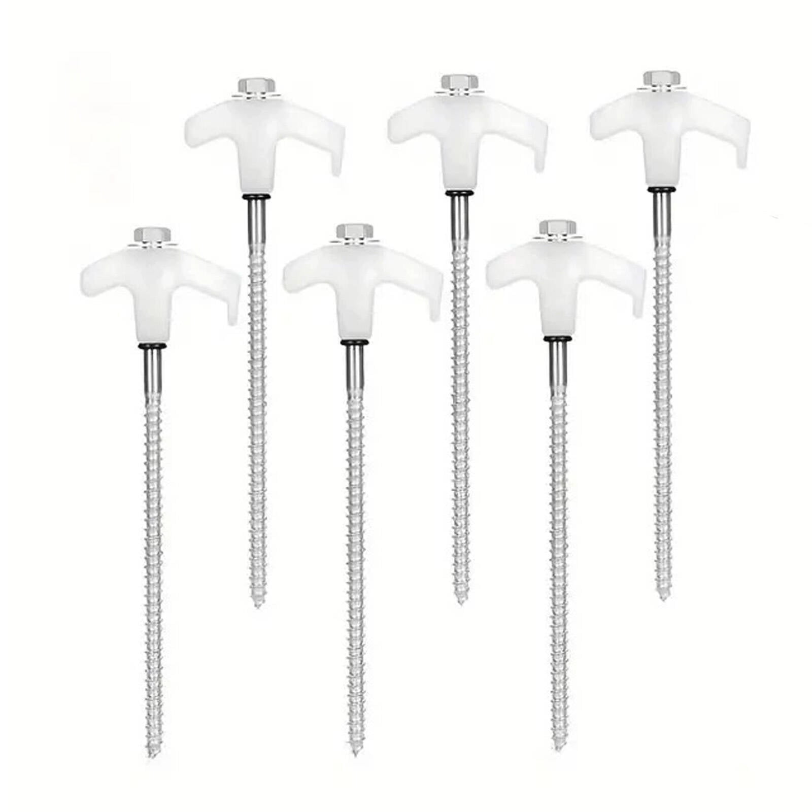 FACEGA 6 Pcs Tent Stakes,Screw-In Design Ground Stakes,Stable Grounding ...
