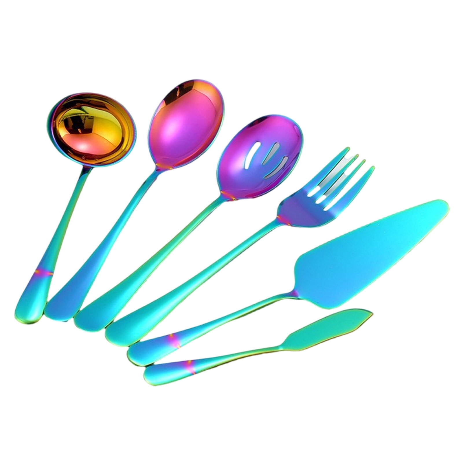 FACEGA 6Pcs Flatware stainless Set,Elegant Design Utensil Set ...