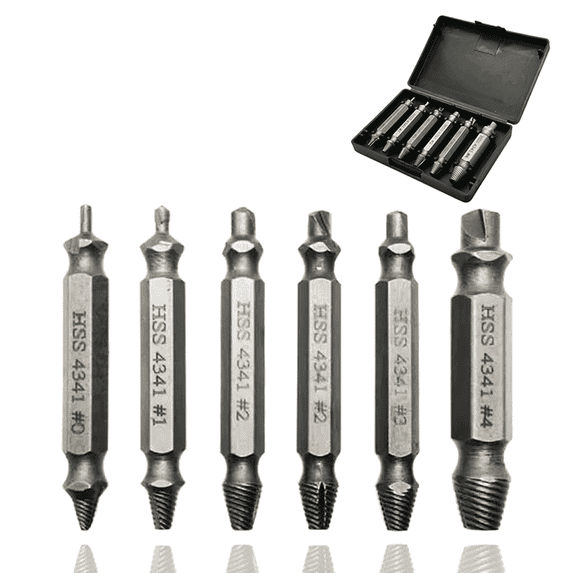 FACEGA 6Pcs Screw Extractor Set Reverse Thread Removal Easy Out Screw ...
