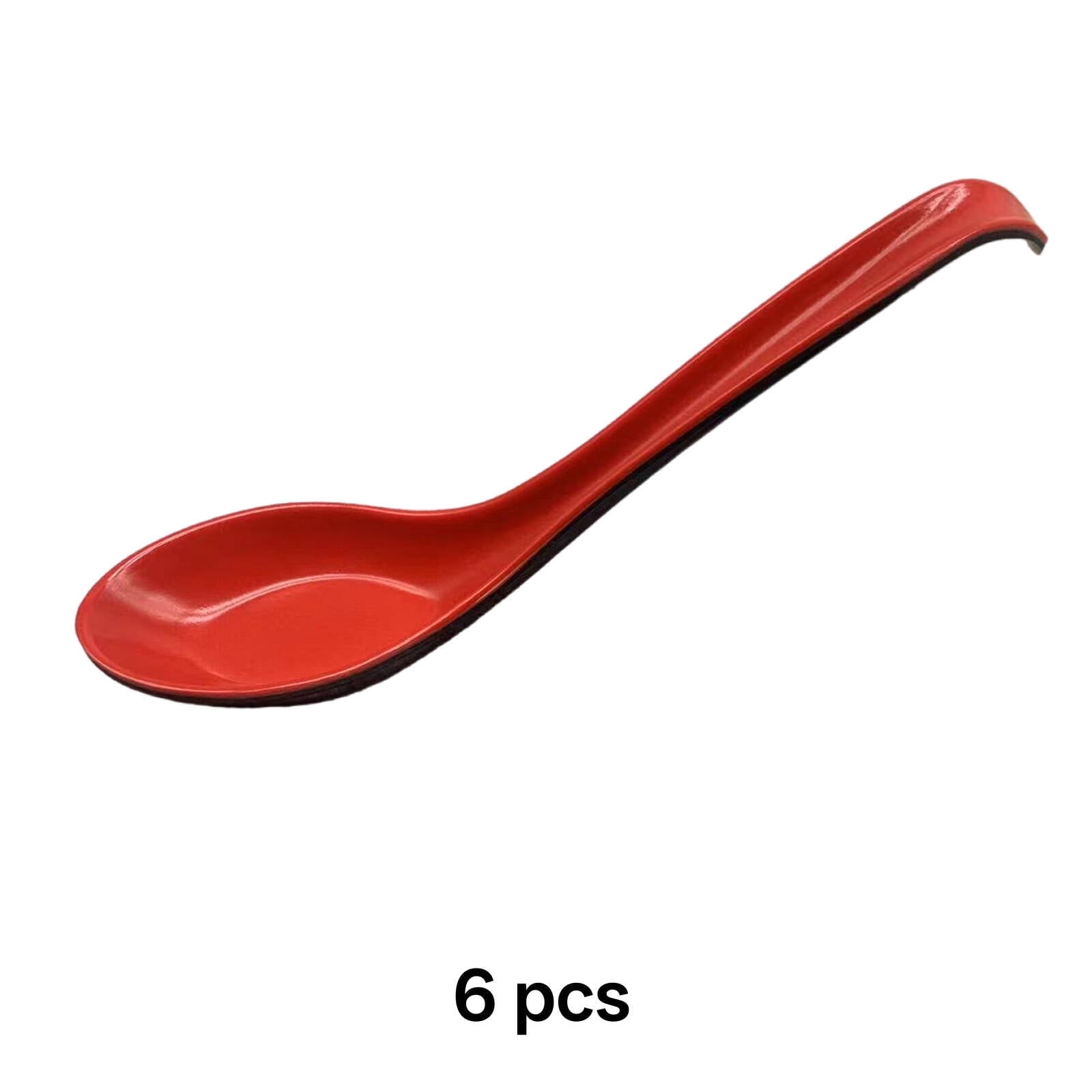 FACEGA 6Pcs Soup Spoons Break-Resistant Ladle Spoon Ceramic-Like ...