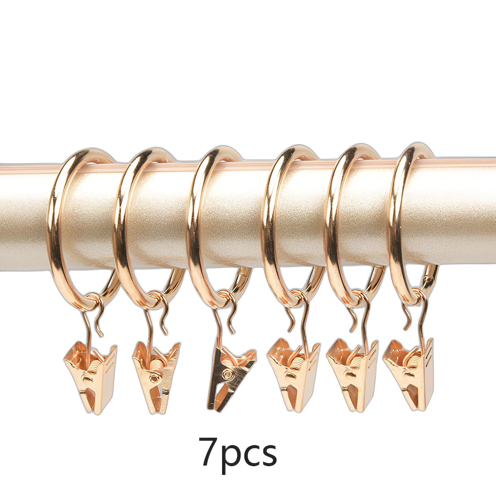 FACEGA 7Pcs Curtain Rings Firm Hold Curtain Hangers Clips Smooth Touch ...