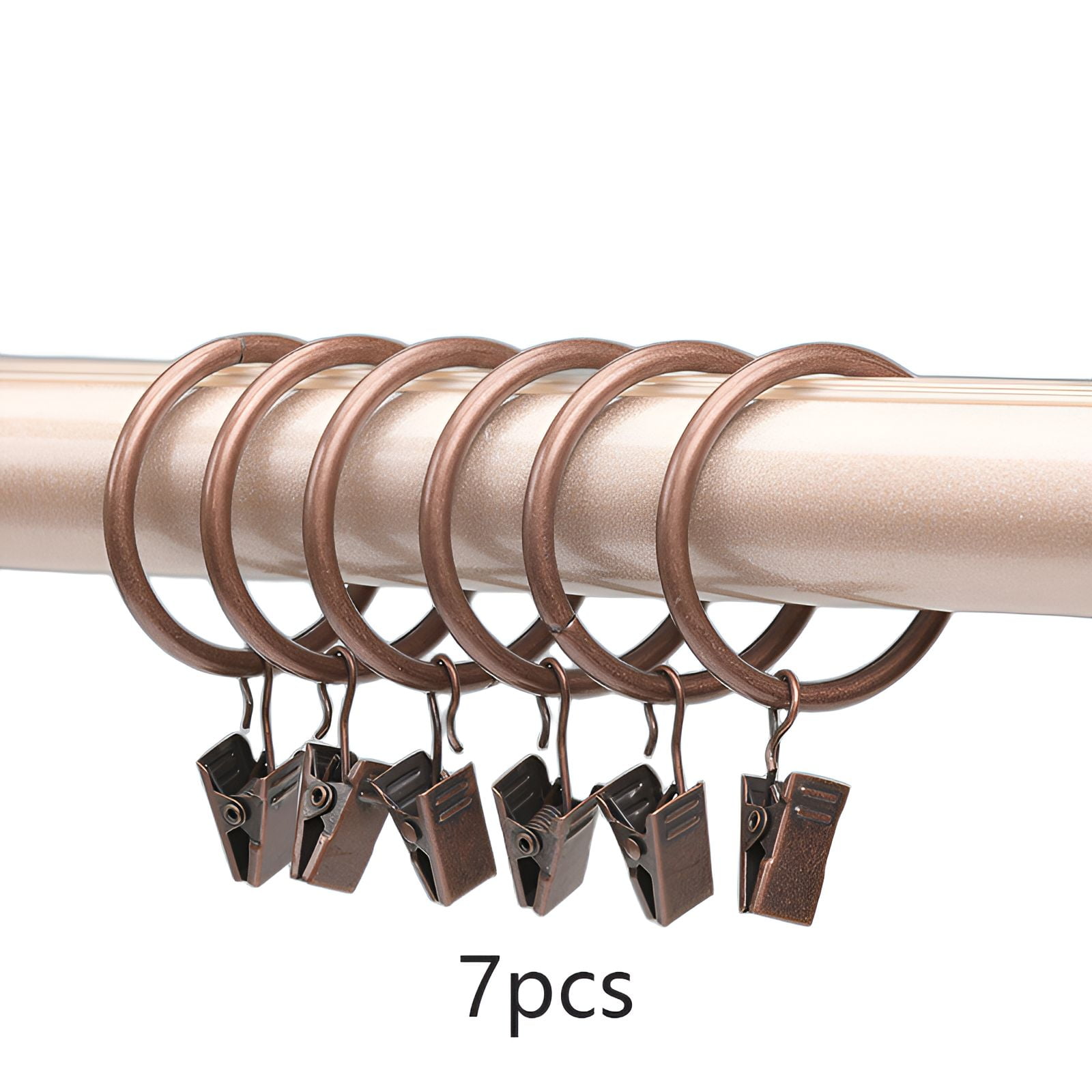 FACEGA 7Pcs Curtain Rings No Rusting Drapery Clips with Rings Fine ...