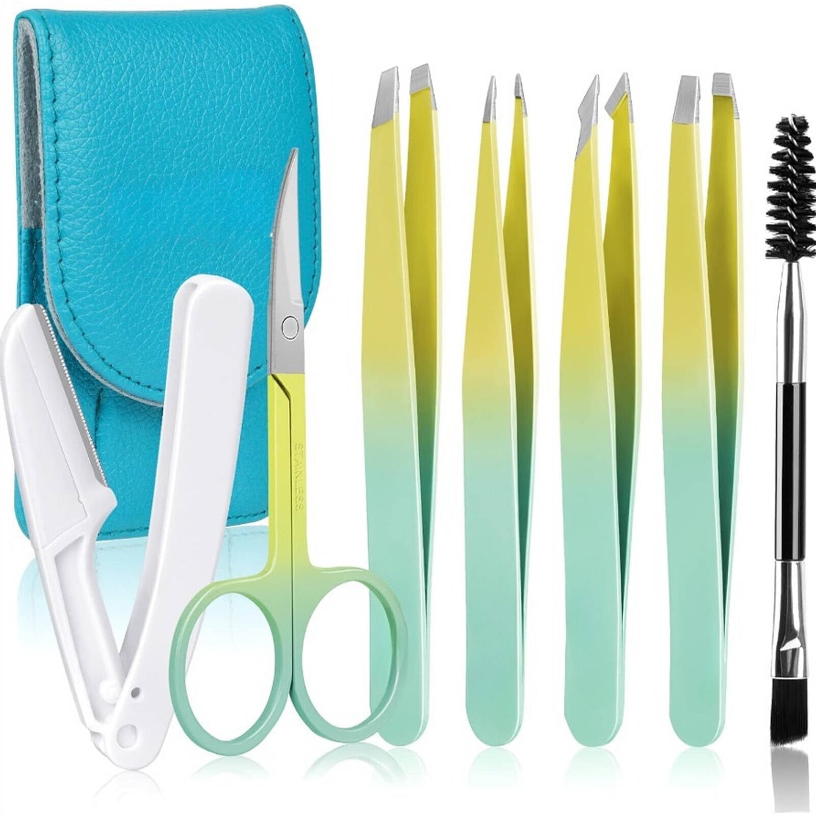 FACEGA 7Pcs Tweezers,Perfectly Aligned Tip Tweezers for Men,Rust ...