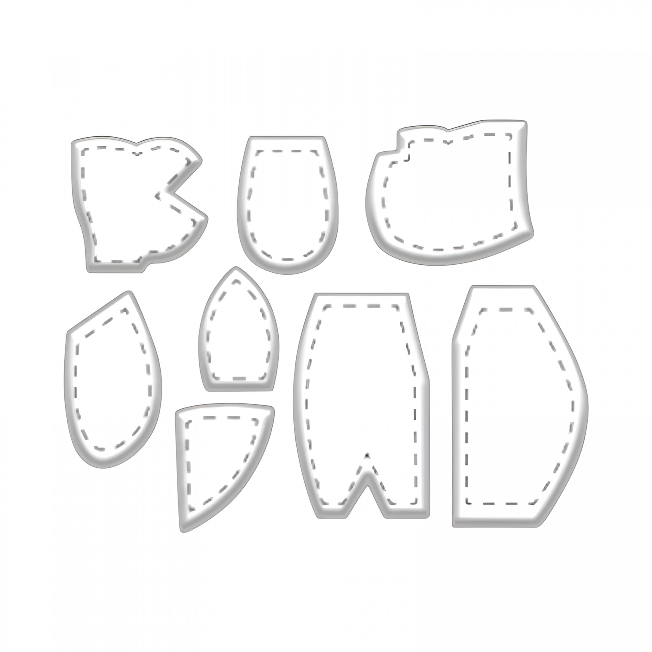 FACEGA 8-Piece Memory Dog Template Ruler Set with Instructions-Memory ...