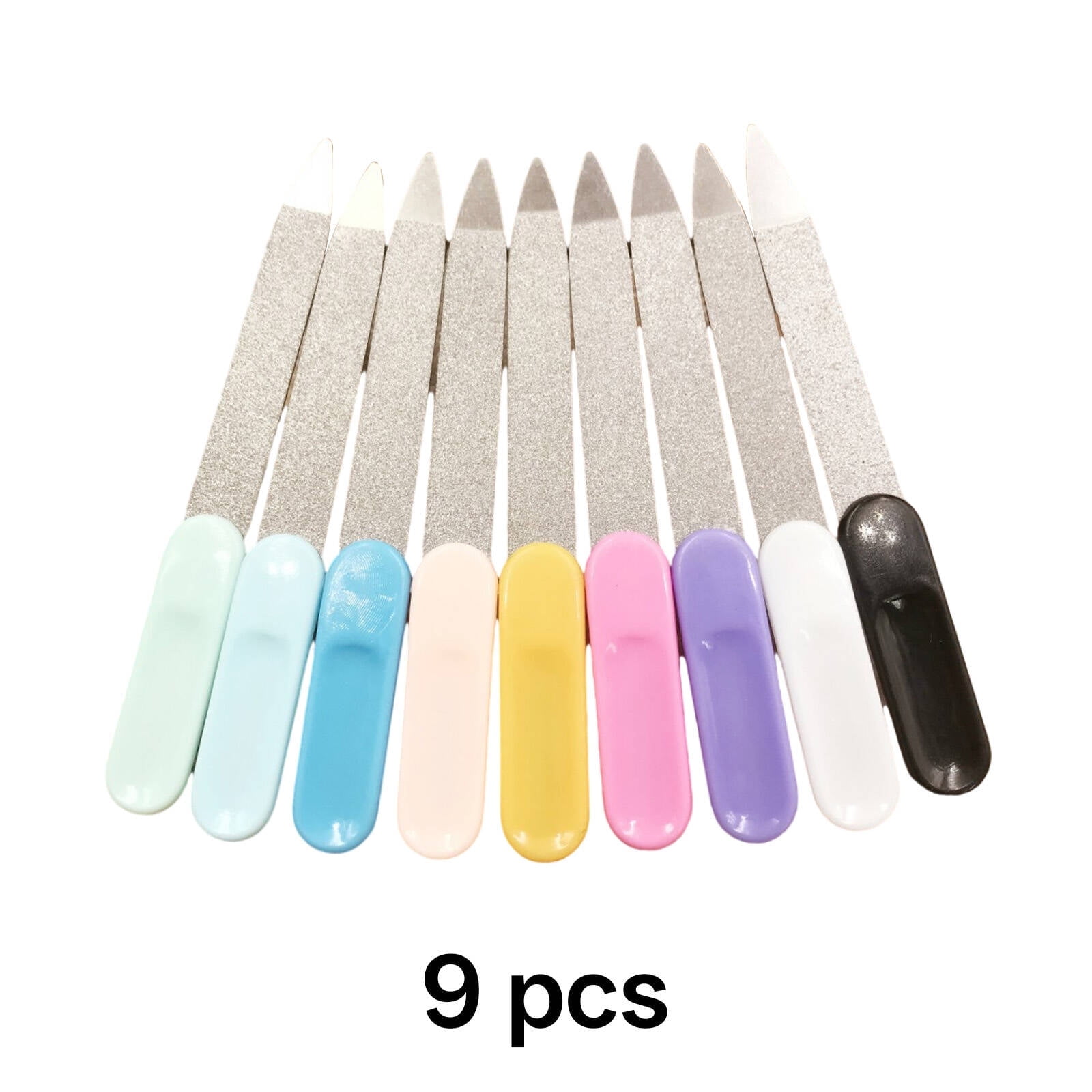 FACEGA 9Pcs Nail File,Plastic Handle Nail Tools,Double-Sided Metal Nail ...
