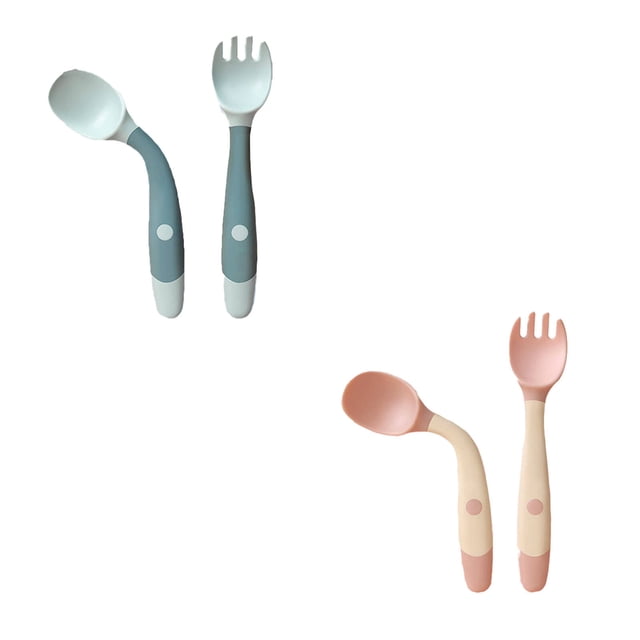 FACEGA Baby Spoons,Baby Forks Round-Tip Design for Safe Feeding,Perfect ...