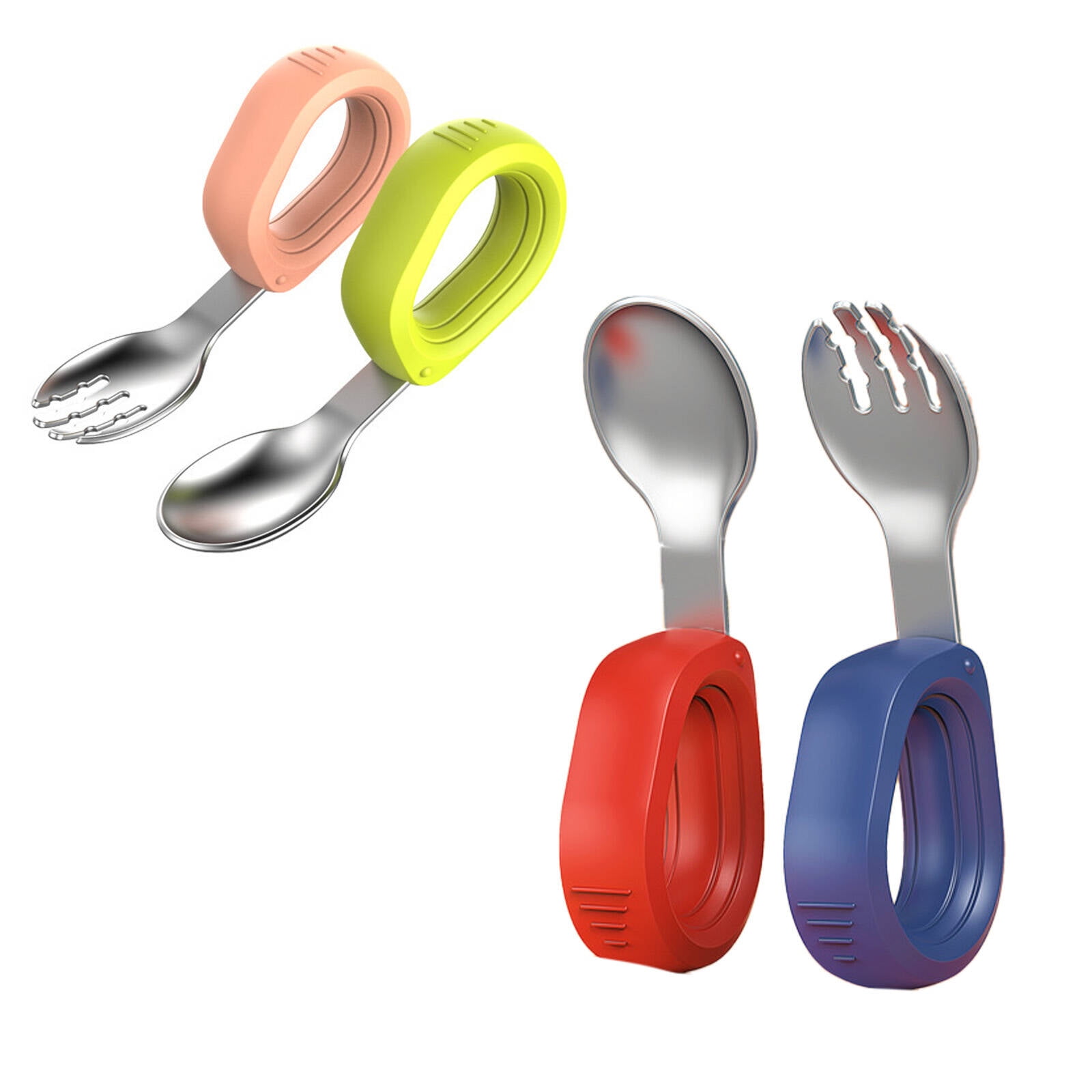 FACEGA Baby Spoons,Easy-Grip Stainless Steel Baby Forks,Baby Utensils 6 ...