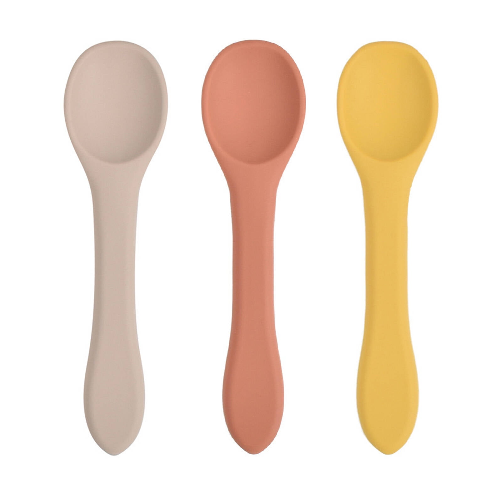 FACEGA Baby Spoons,Gentle Silicone Baby Feeding Utensils,Baby ...