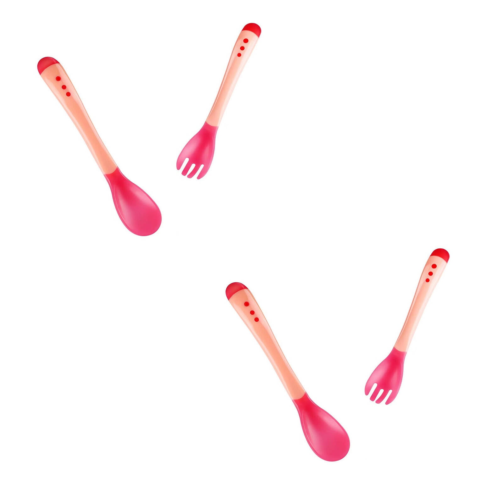 FACEGA Baby Spoons,Soft Baby Silverware for 6-12 Months,Baby Forks ...