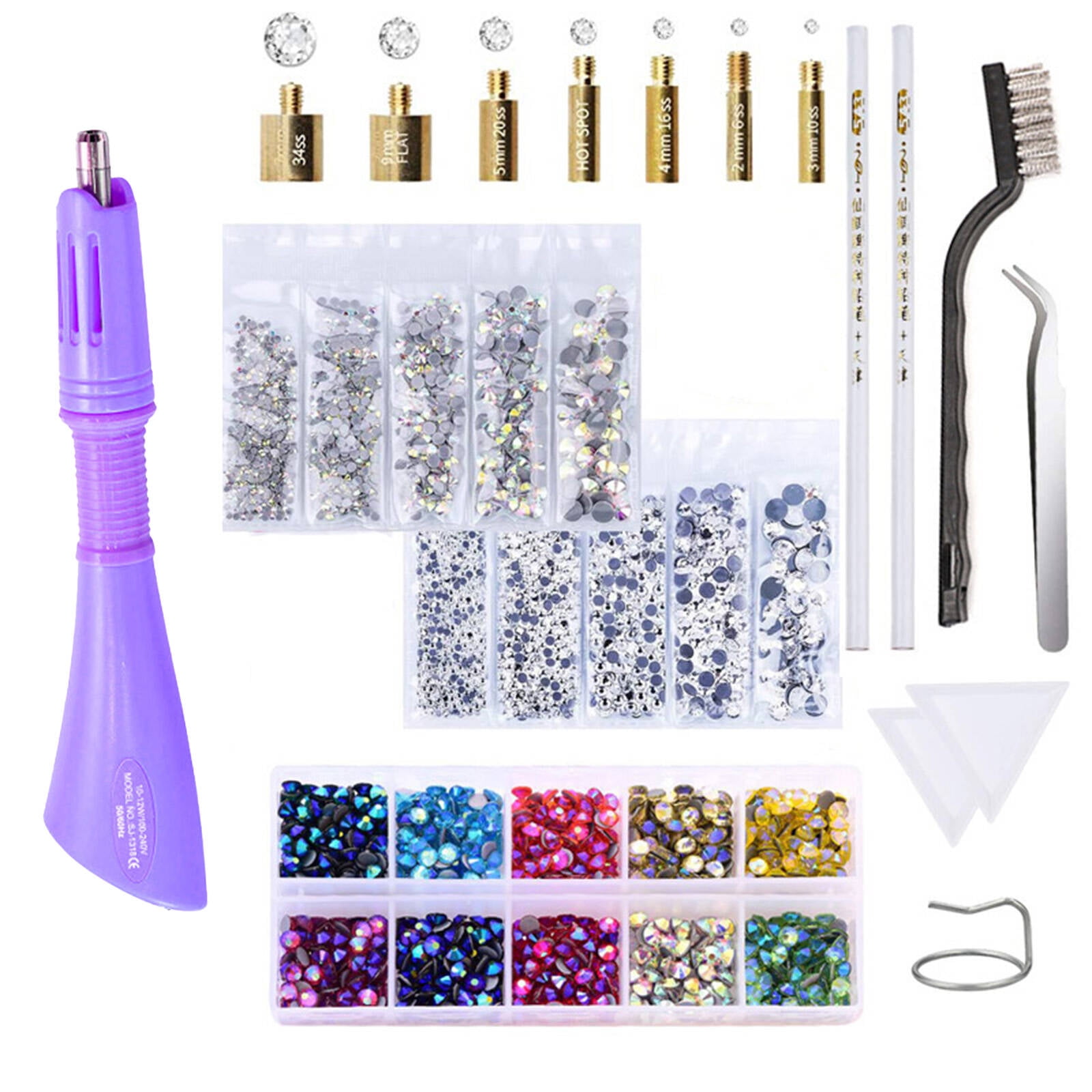 FACEGA Bedazzler Kit 7-In-1 Bedazzler Kit with Rhinestones Hot-Fix Tool ...