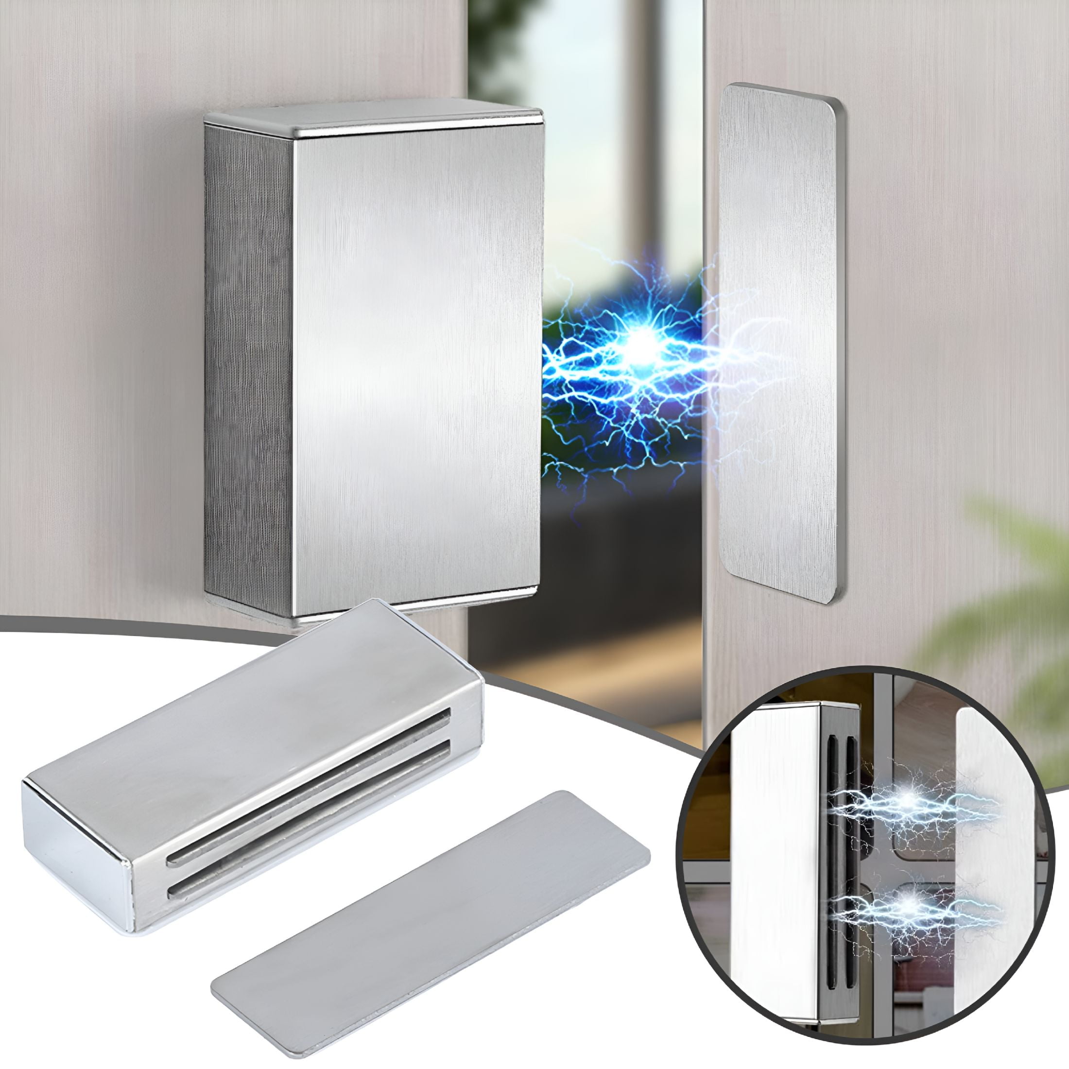 FACEGA Cabinet Catch Adhesive Self Door Magnets Stainless Steel Drawer ...