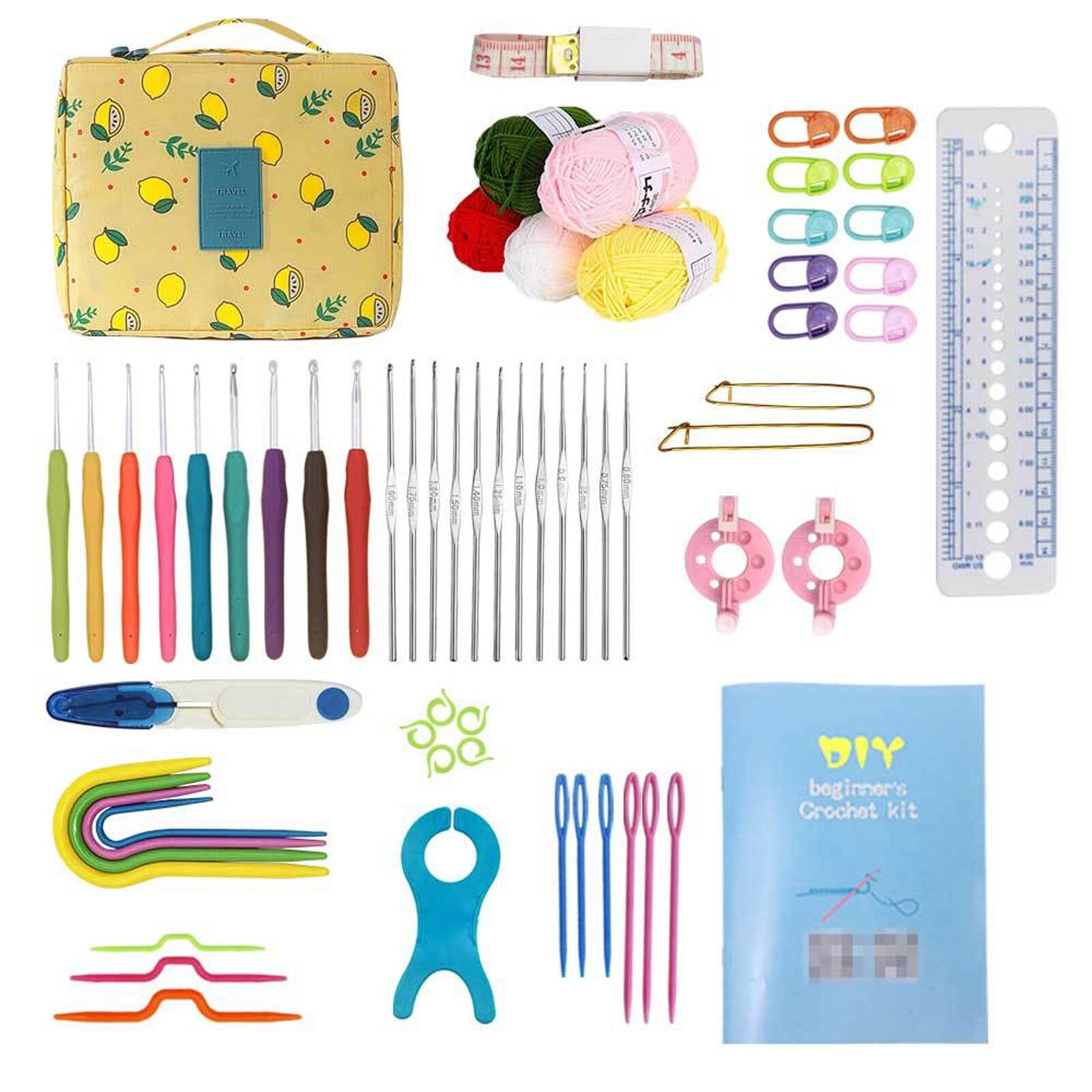FACEGA Crochet Kit,Crochet Accessories,Knitting Accessories,Yellow ...