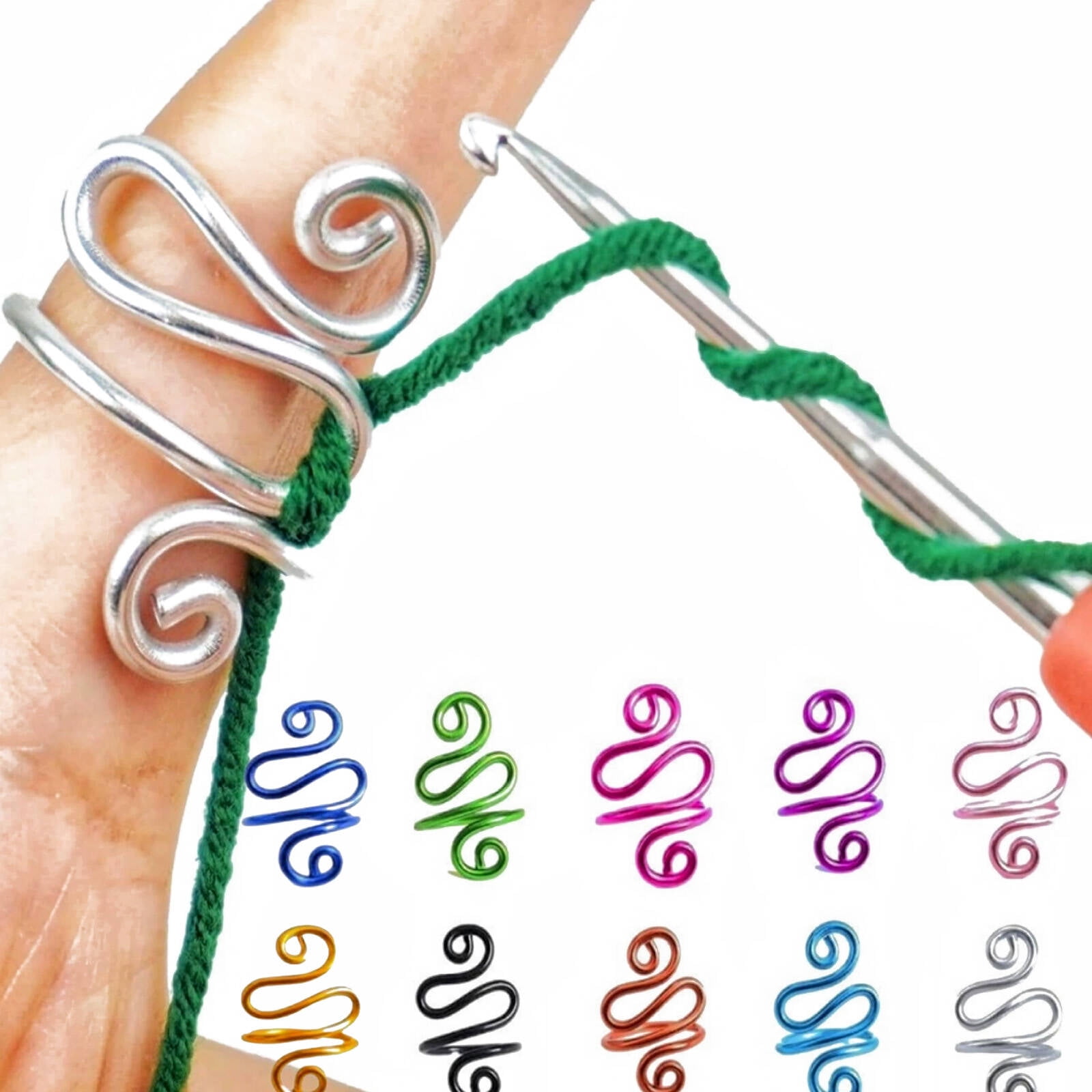 FACEGA Crochet Rings for Tension,Material Crochet Tension Ring ...