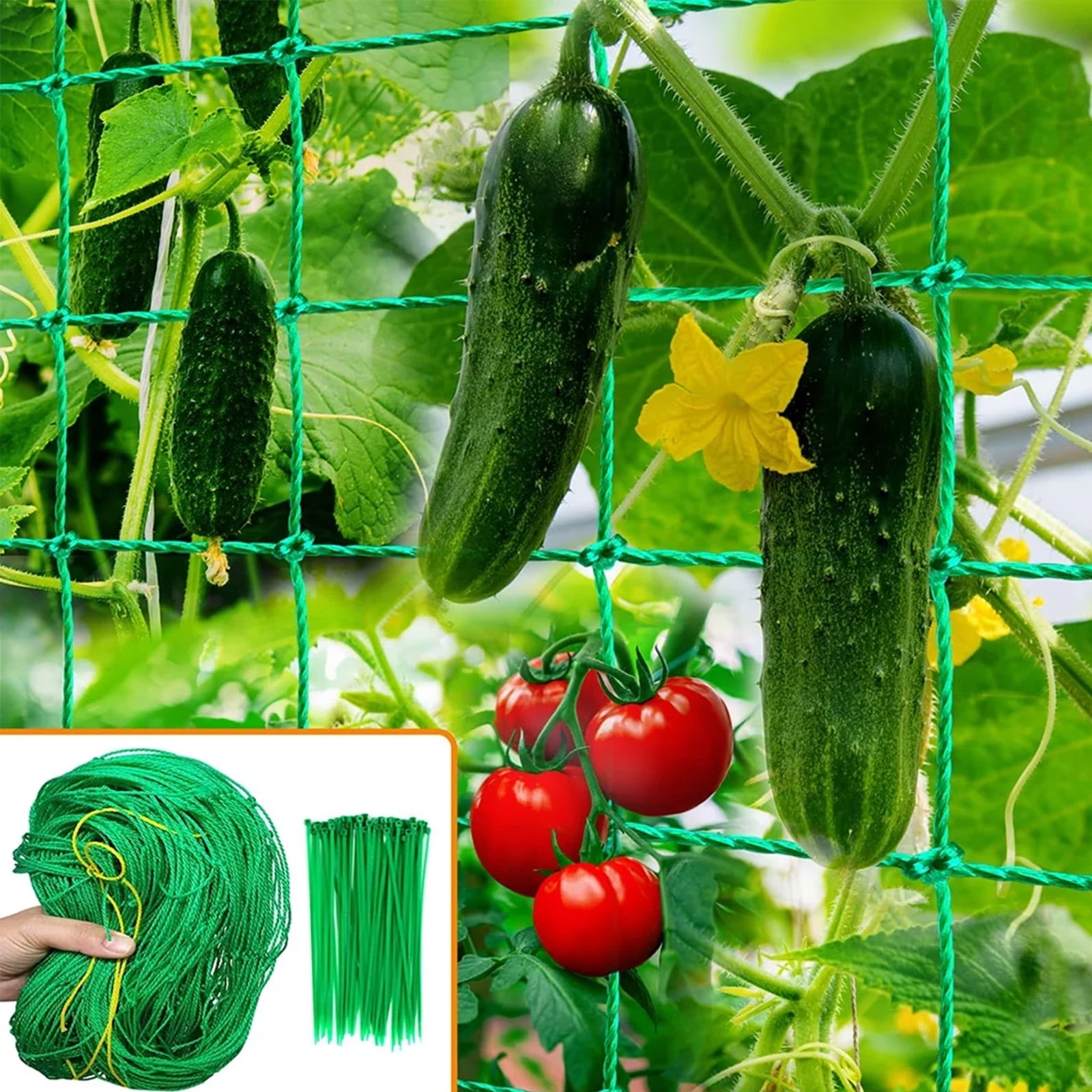 FACEGA Cucumber Trellis,Heavy Duty Garden Trellis Netting for Climbing ...