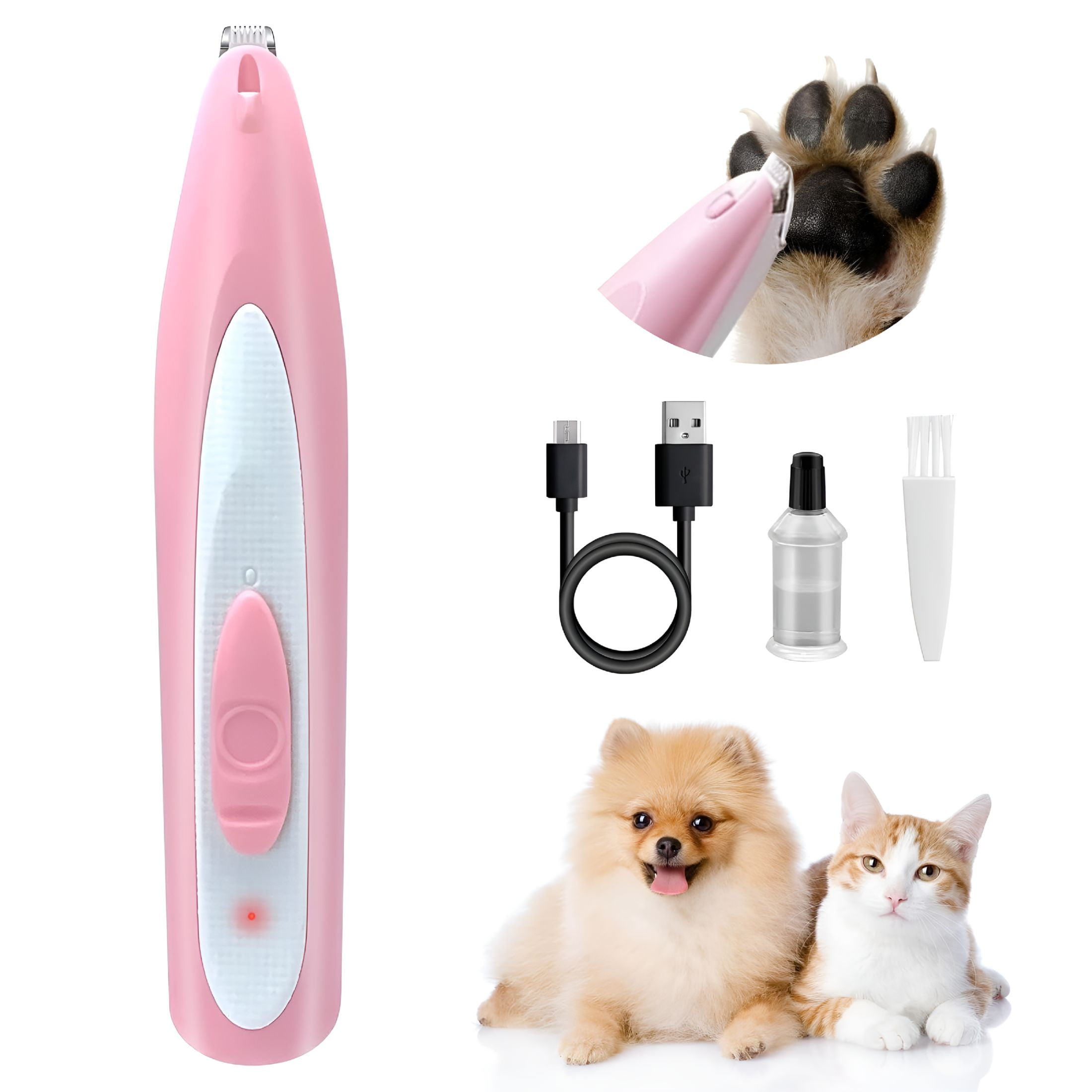 FACEGA Dog Paw Trimmer for Grooming Rechargeable Cordless Paw Trimmer ...