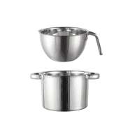 Cook N Home Double Boiler Pan, Stainless Steel, 2-Quart, with Glass Lid ...