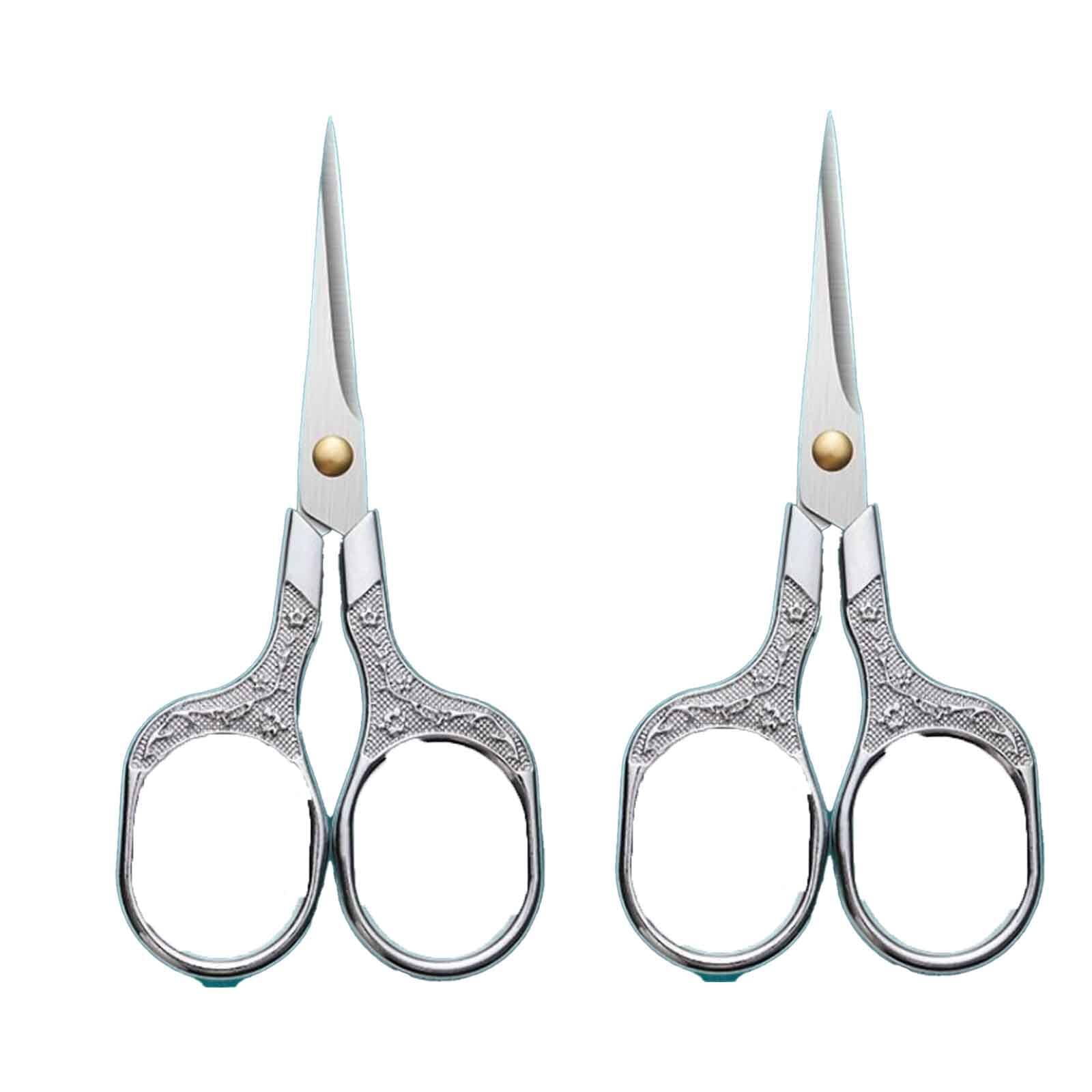 FACEGA Embroidery Scissors,Curved Handle Safety Scissors,Easy Grip ...
