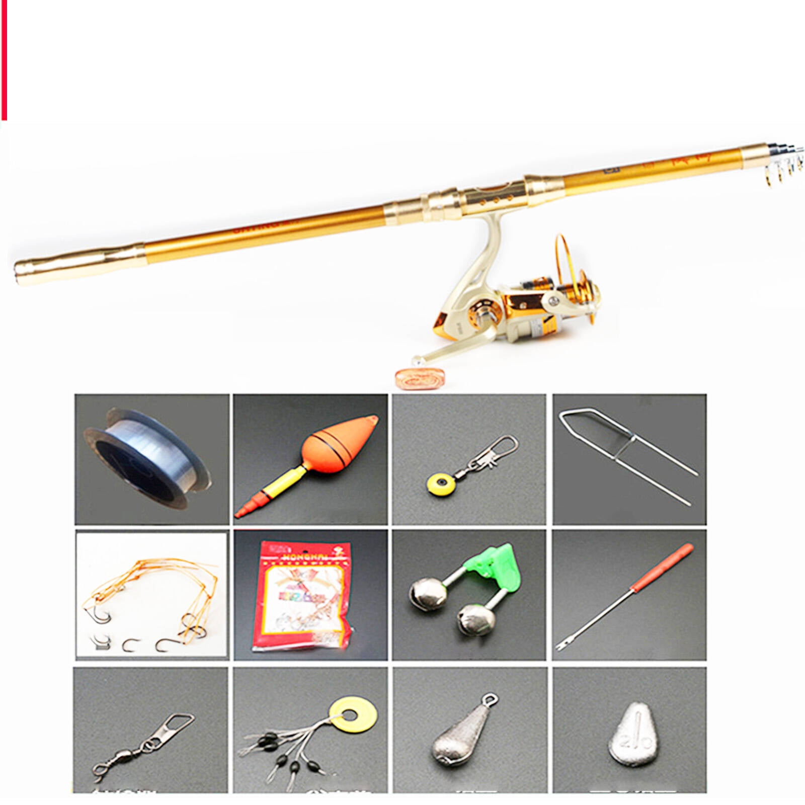 FACEGA Fishing Rod,Lightweight Material Fishing Rod,Super Intelligence Telescopic Portability ...