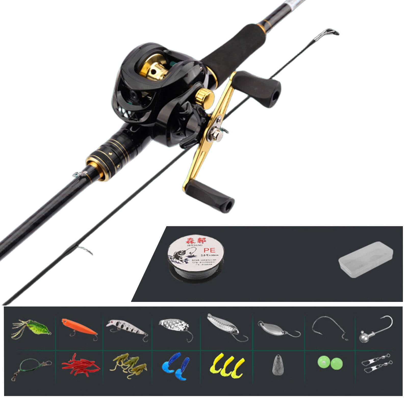 FACEGA Fishing Rod,Quick Rod Retrieval,Portable and Collapsible ...
