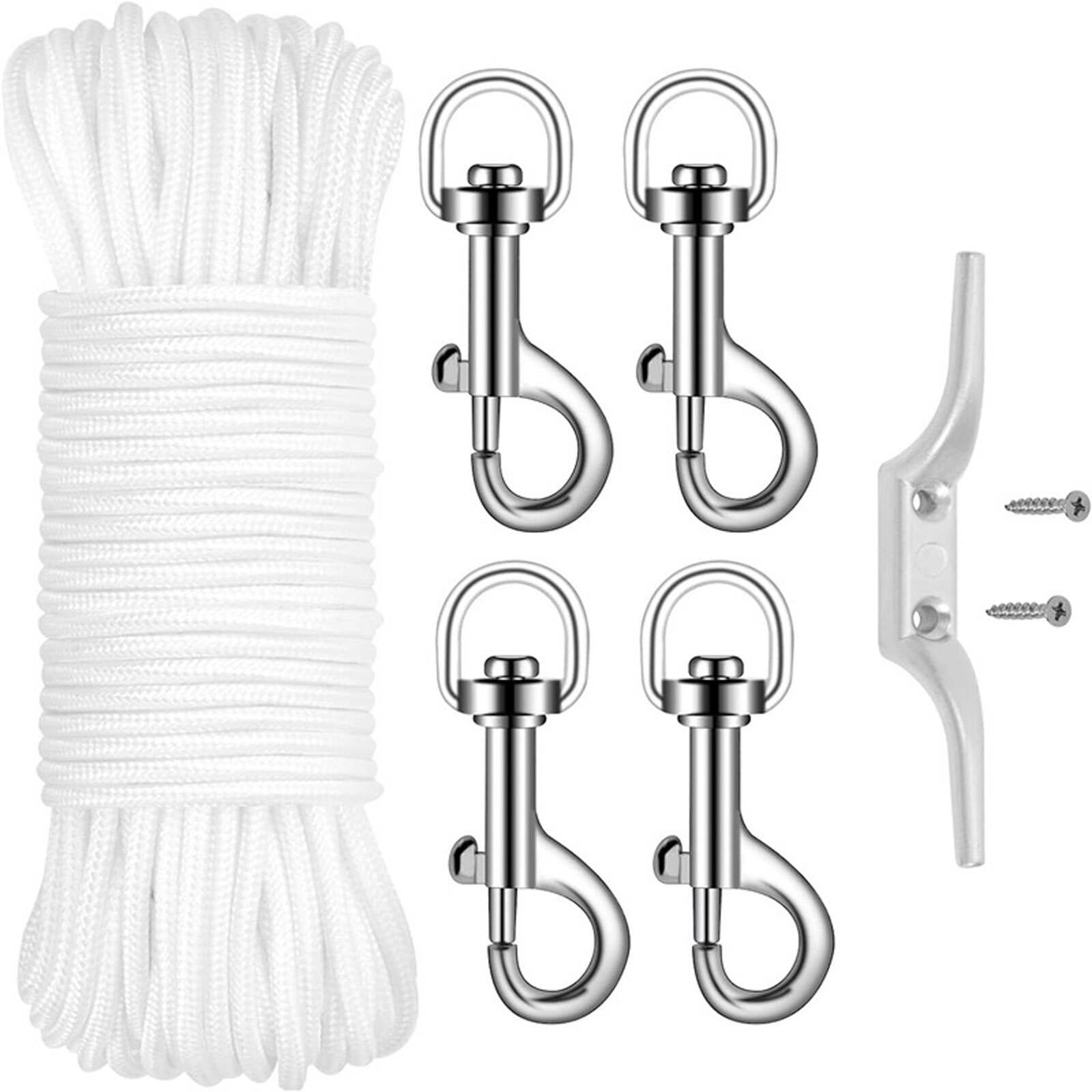 FACEGA Flag Pole Rope,Nylon Rope,Braided Nylon Flagpole Line Rope ...