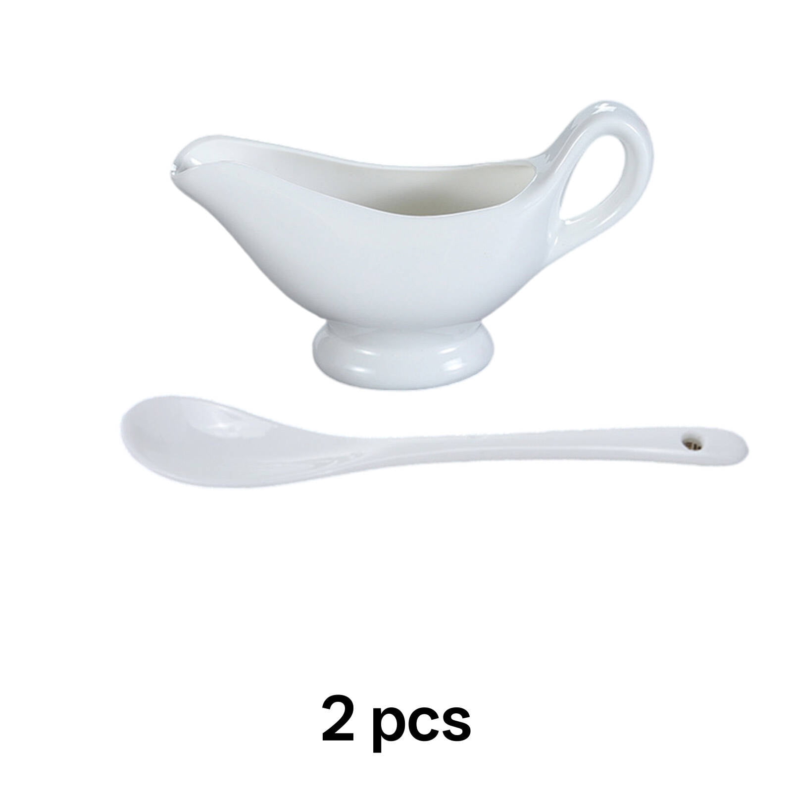 FACEGA Gravy Boat Ceramic White Gravy Boat Small Simple Elegant Gravy ...