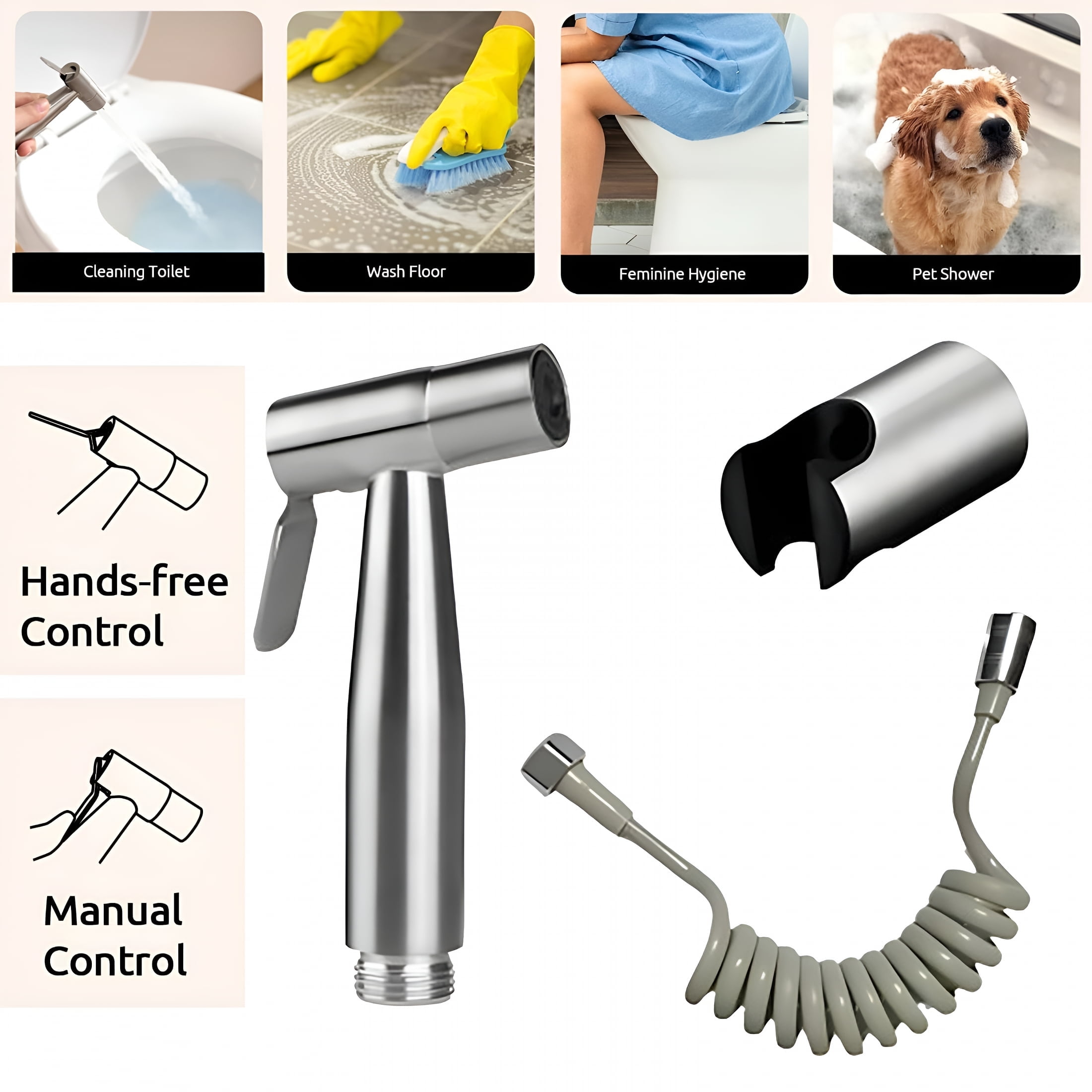 FACEGA Handheld Bidet Sprayer for Toilet,Adjustable Water Flow Bidet ...