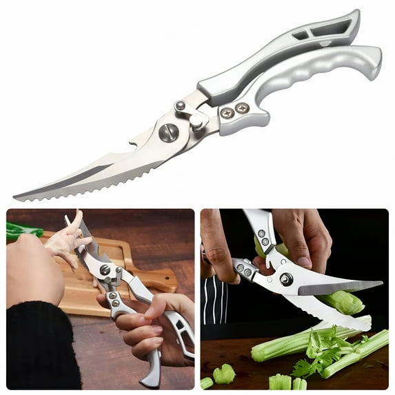 FACEGA Heavy Duty Stainless Steel Bone-Cut Scissors,Chicken Scissors ...