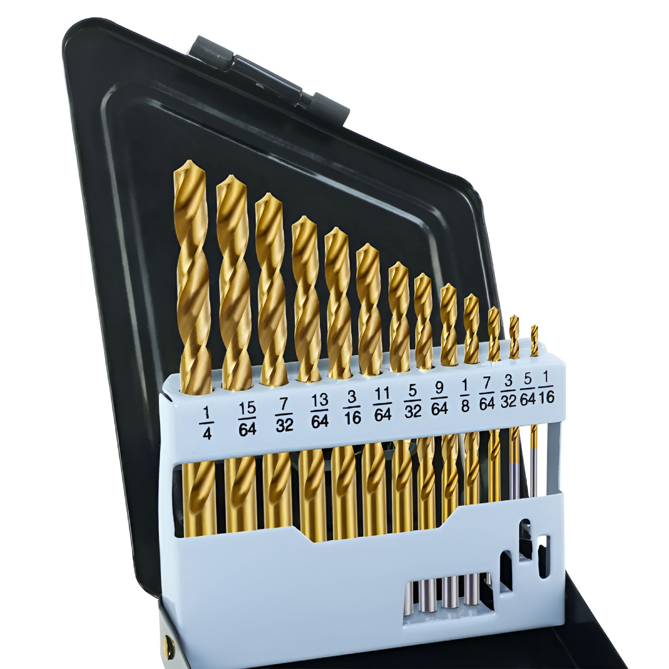 FACEGA Left Hand Drill Bit Set, 13Pcs High-Speed Steel Drills with ...