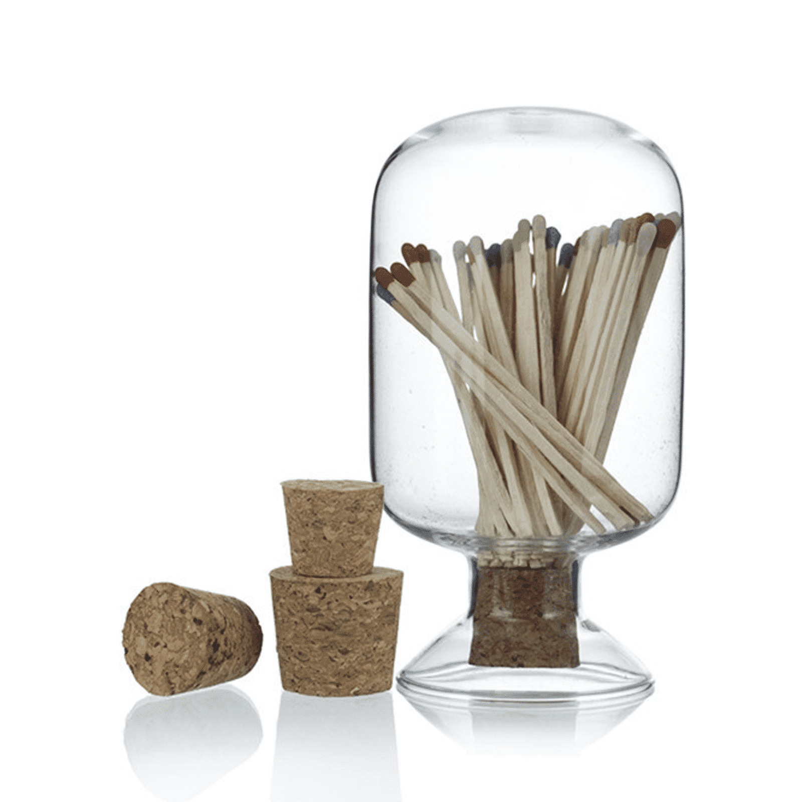 FACEGA Match Holder High Borosilicate Glass Candlestick Holders ...