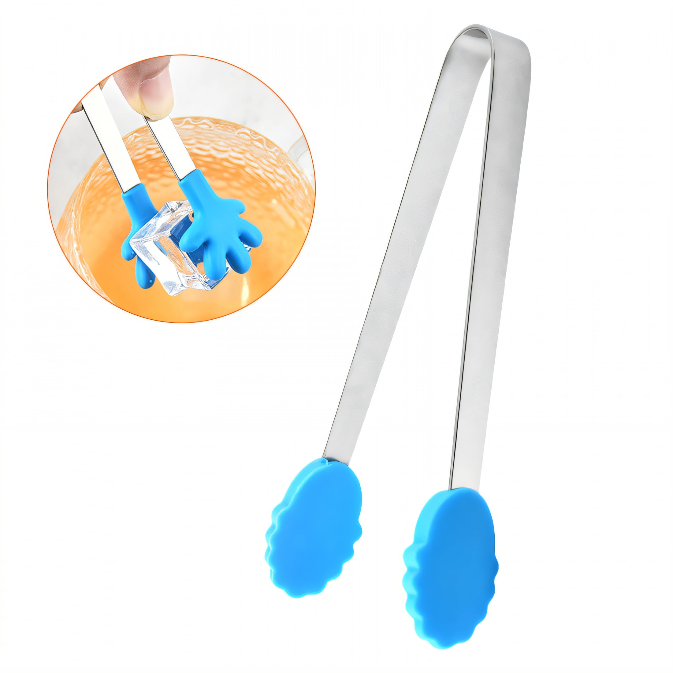 FACEGA Metal Tongs,Silicone Chuck Stainless Steel Cooking Tongs,U ...