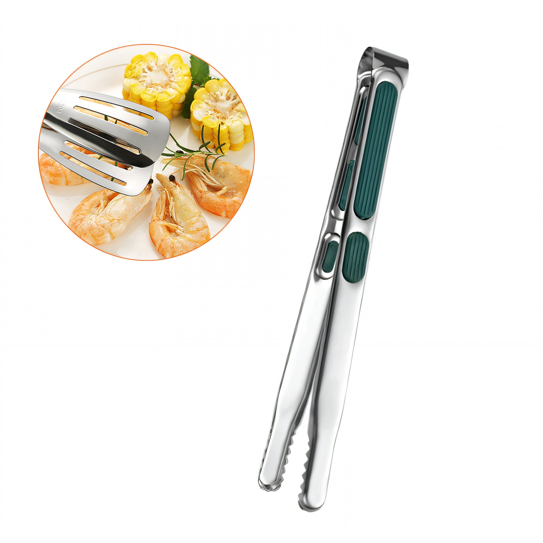 FACEGA Metal Tongs,Three-Line Clip Head Stainless Steel Tongs,U Style ...