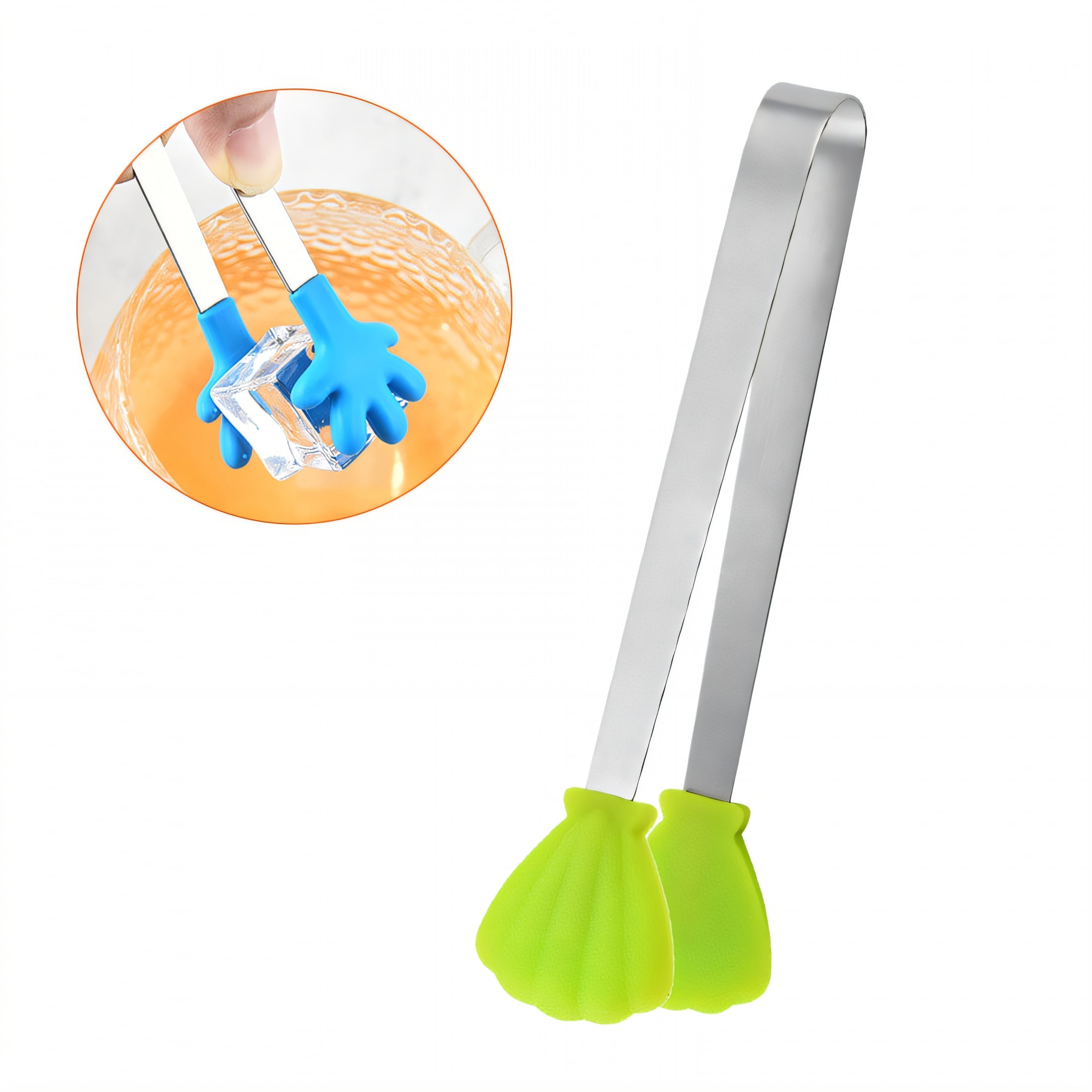 FACEGA Metal Tongs,U-Shaped Handle Stainless Steel Small Tongs,Shell ...